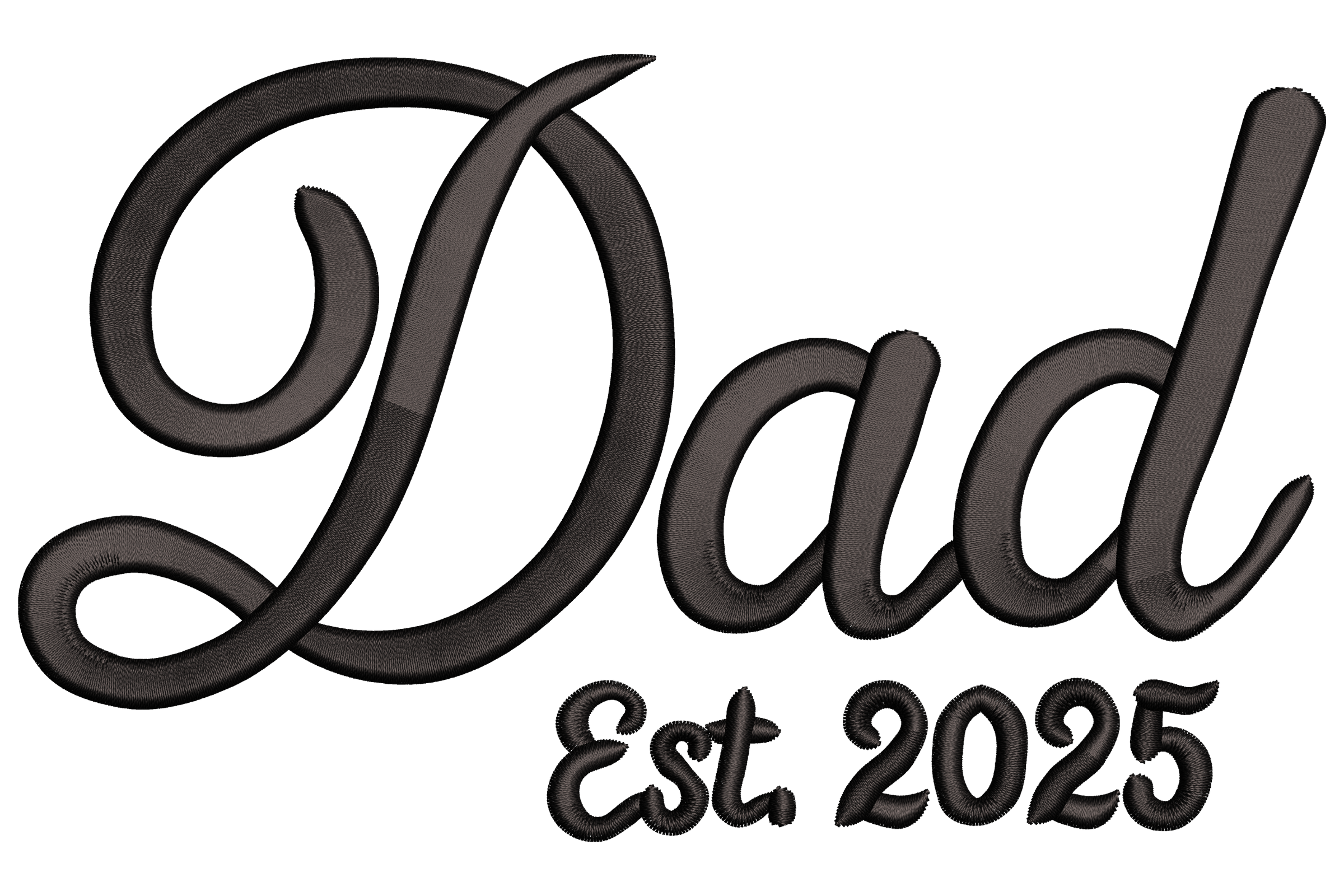 Dad Est. 2025 Embroidery Design – New Dad Stitch