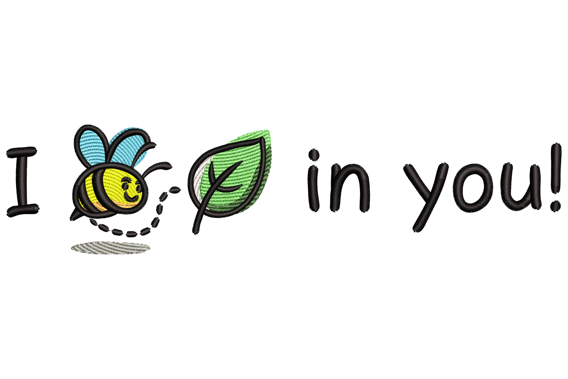 Free I Bee Leaf in You Embroidery Design - Embroidery Lover