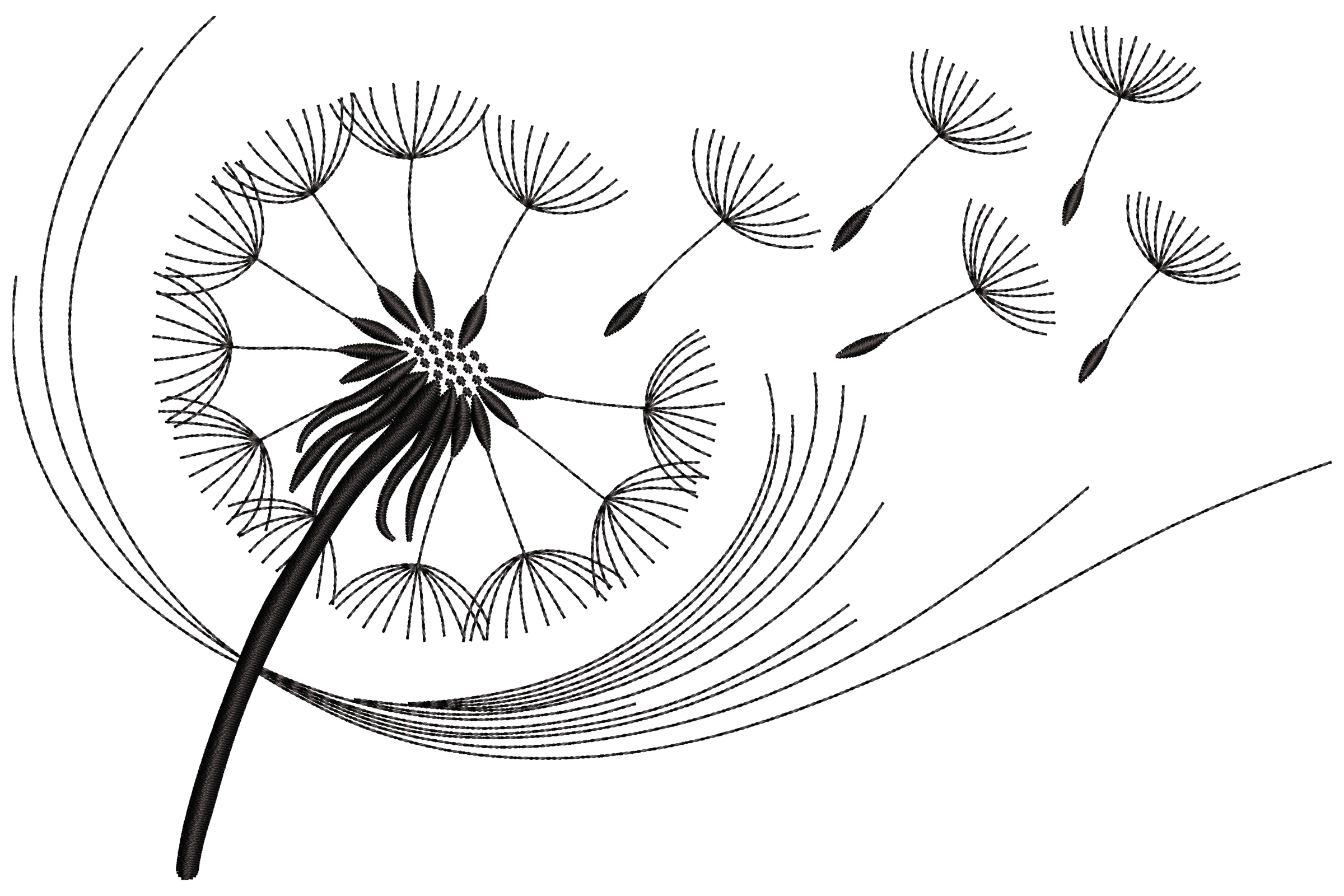 Minimalist Line Art Embroidery Design