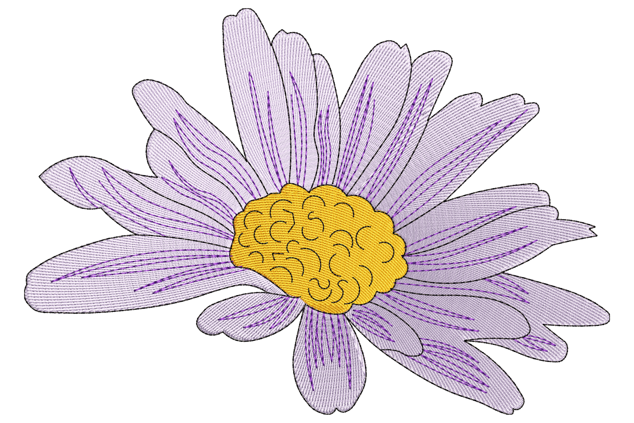 Free Purple Wildflower Embroidery Design - Embroidery Lover