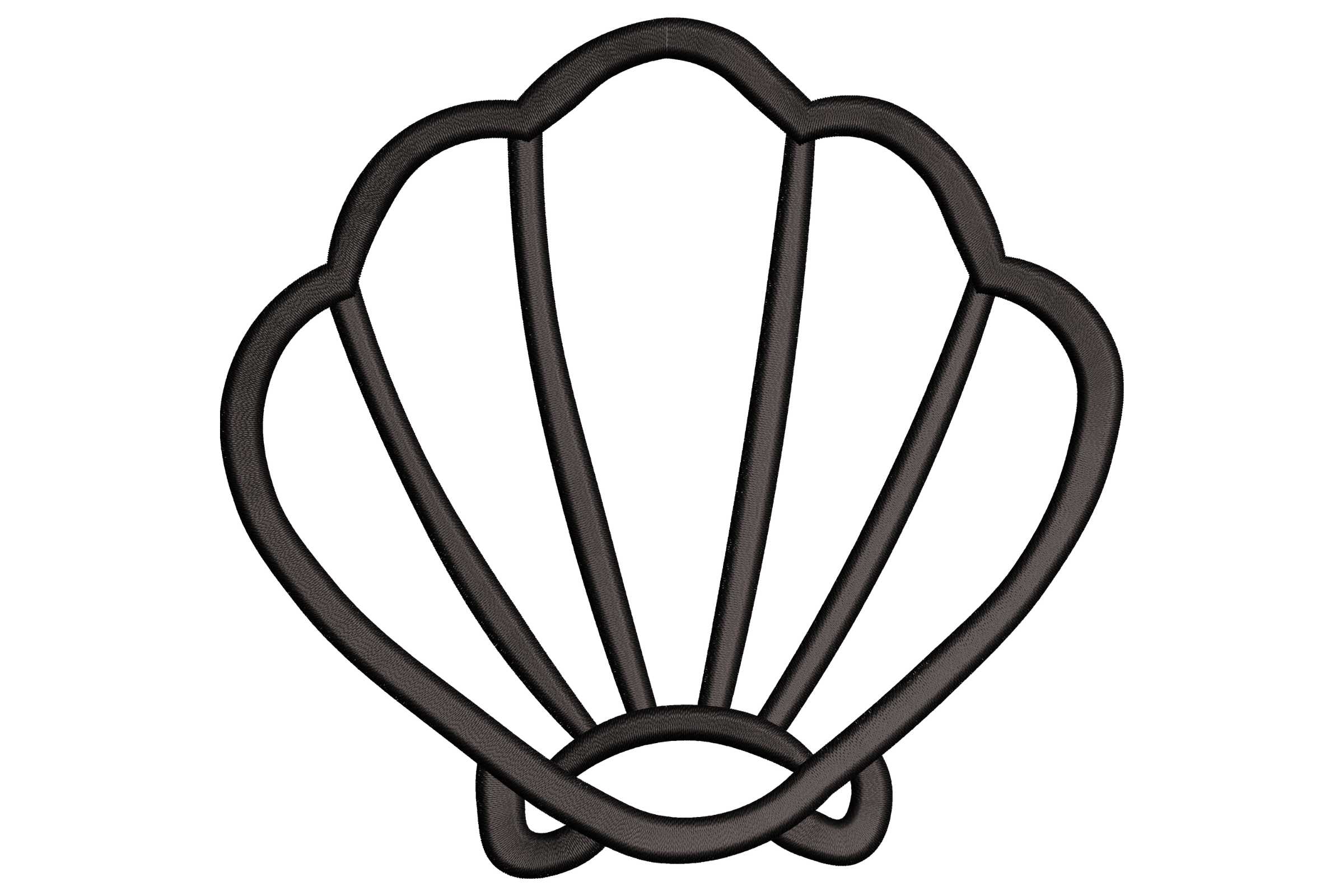 Seashell Outline Embroidery Design – Coastal Stitch