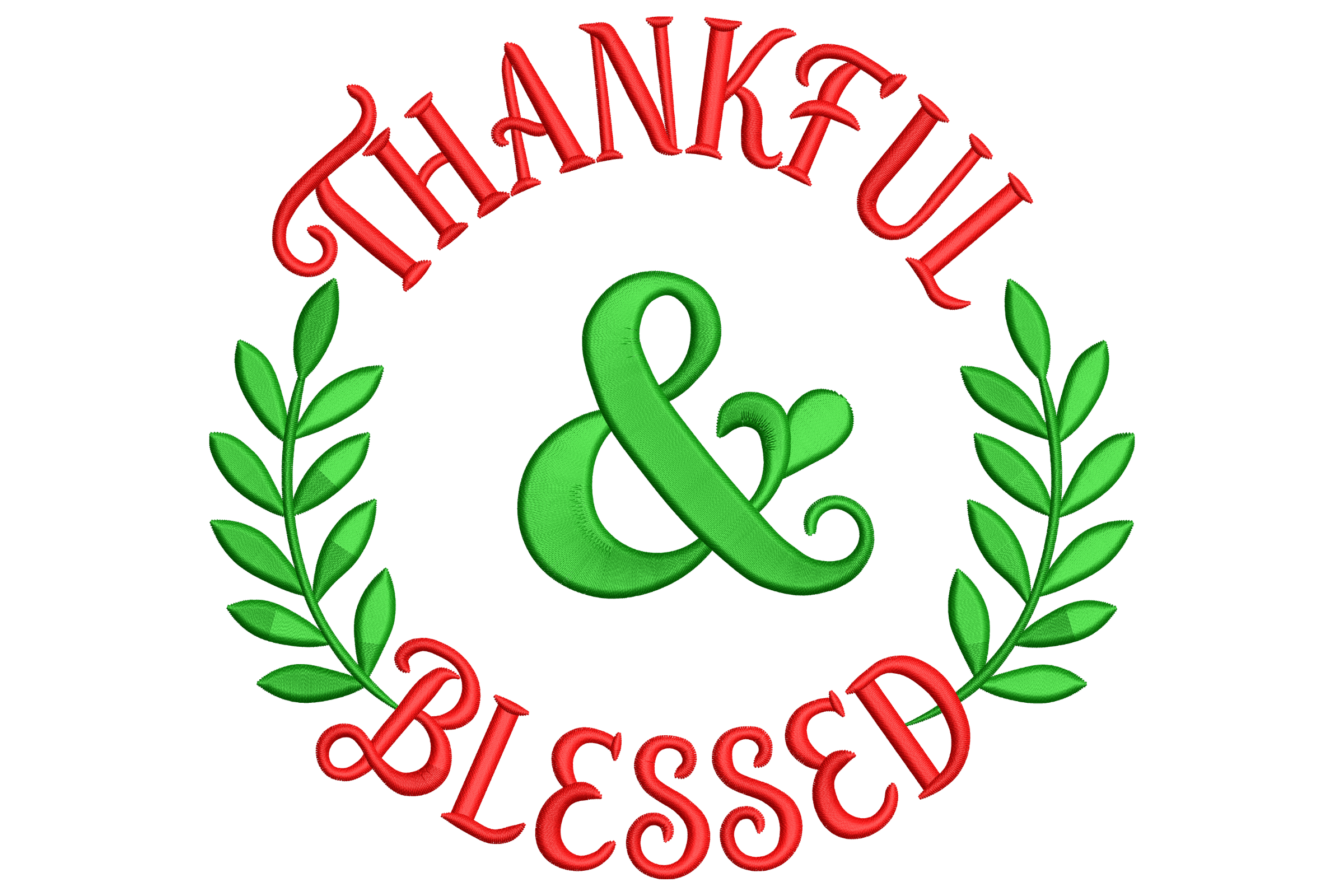 Free Thankful & Blessed Embroidery Design - Embroidery Lover