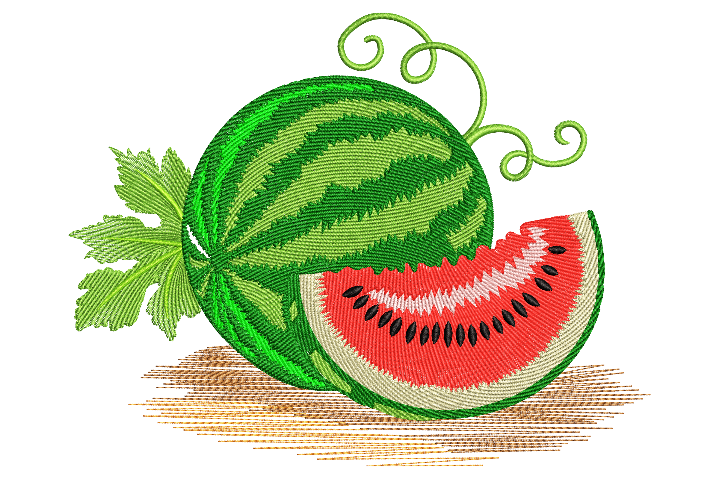 Free Watermelon Embroidery Design - Embroidery Lover