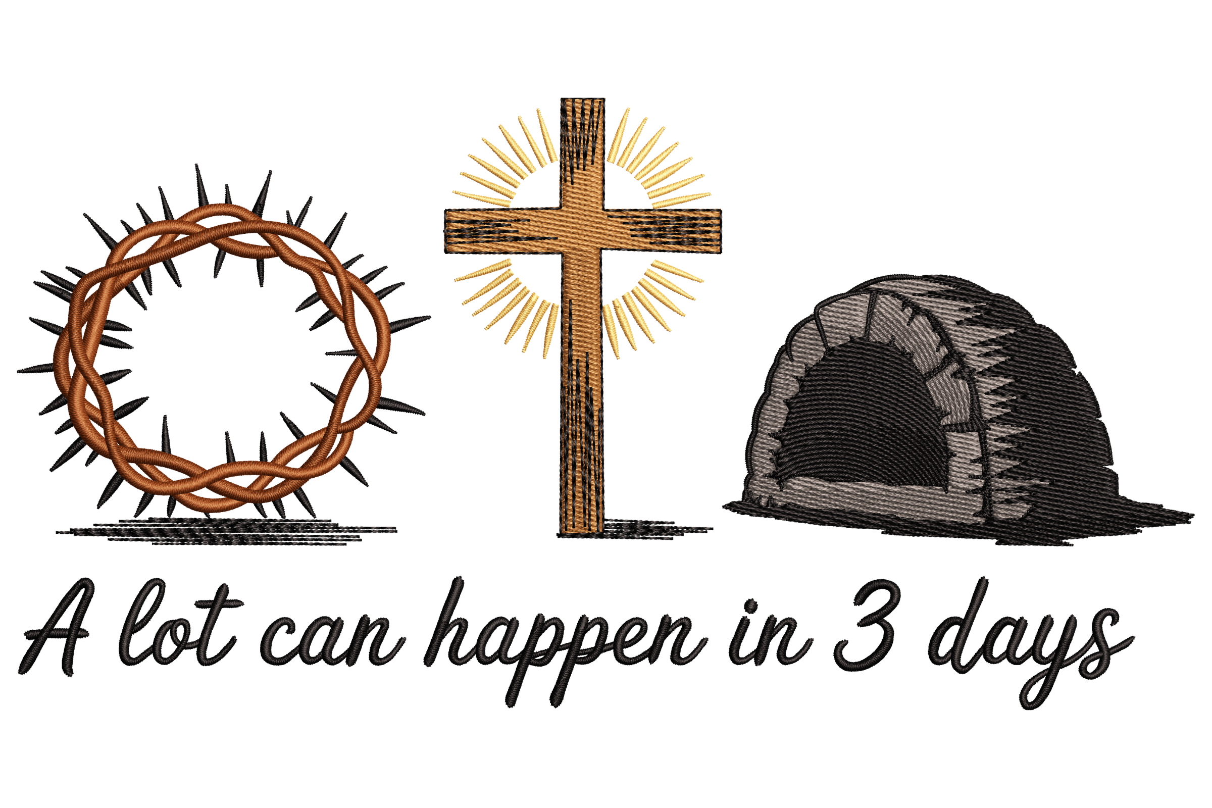 Free Christian Easter Embroidery Design - Embroidery Lover