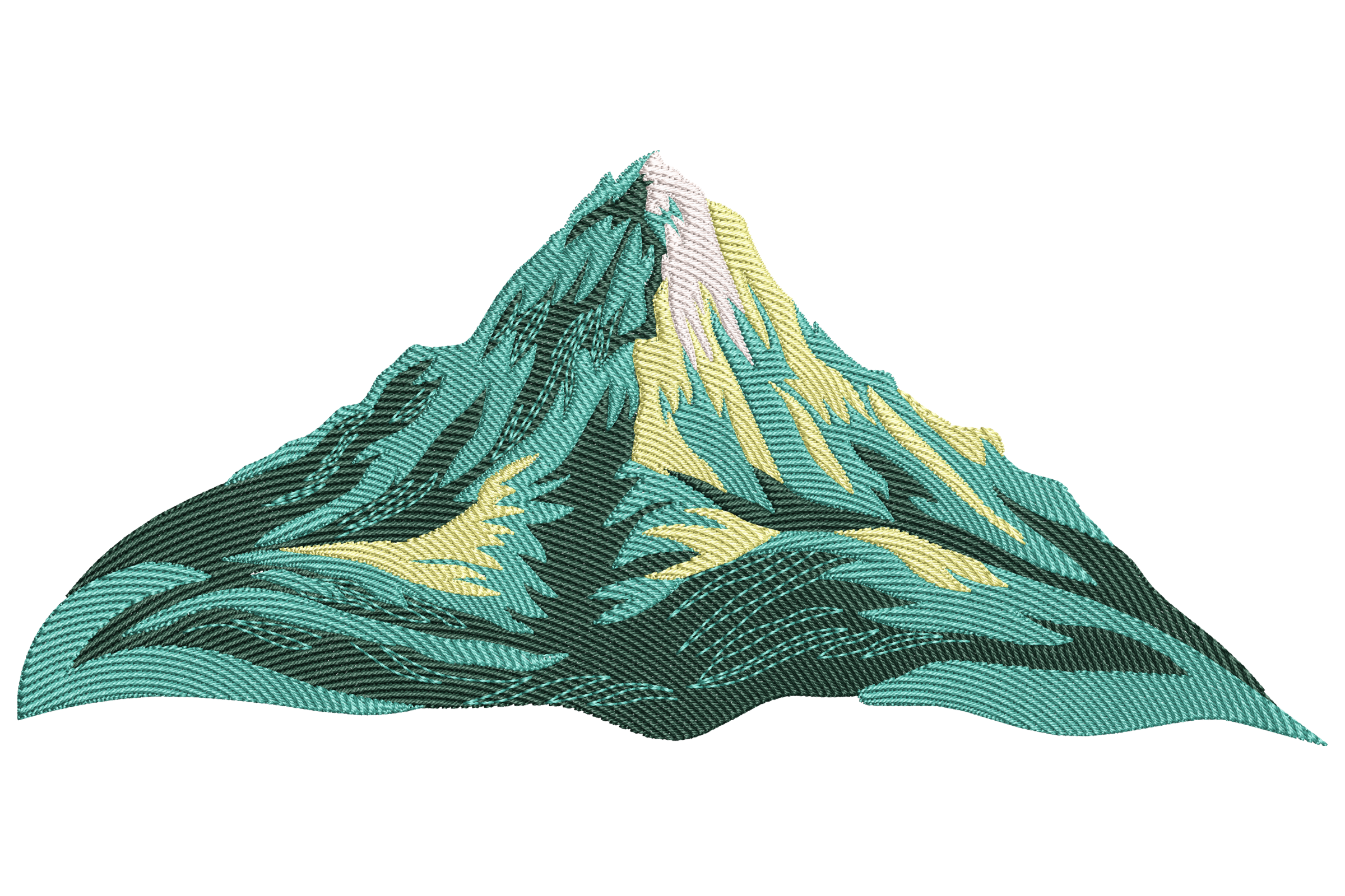 Elegant Mountain Landscape Embroidery Design