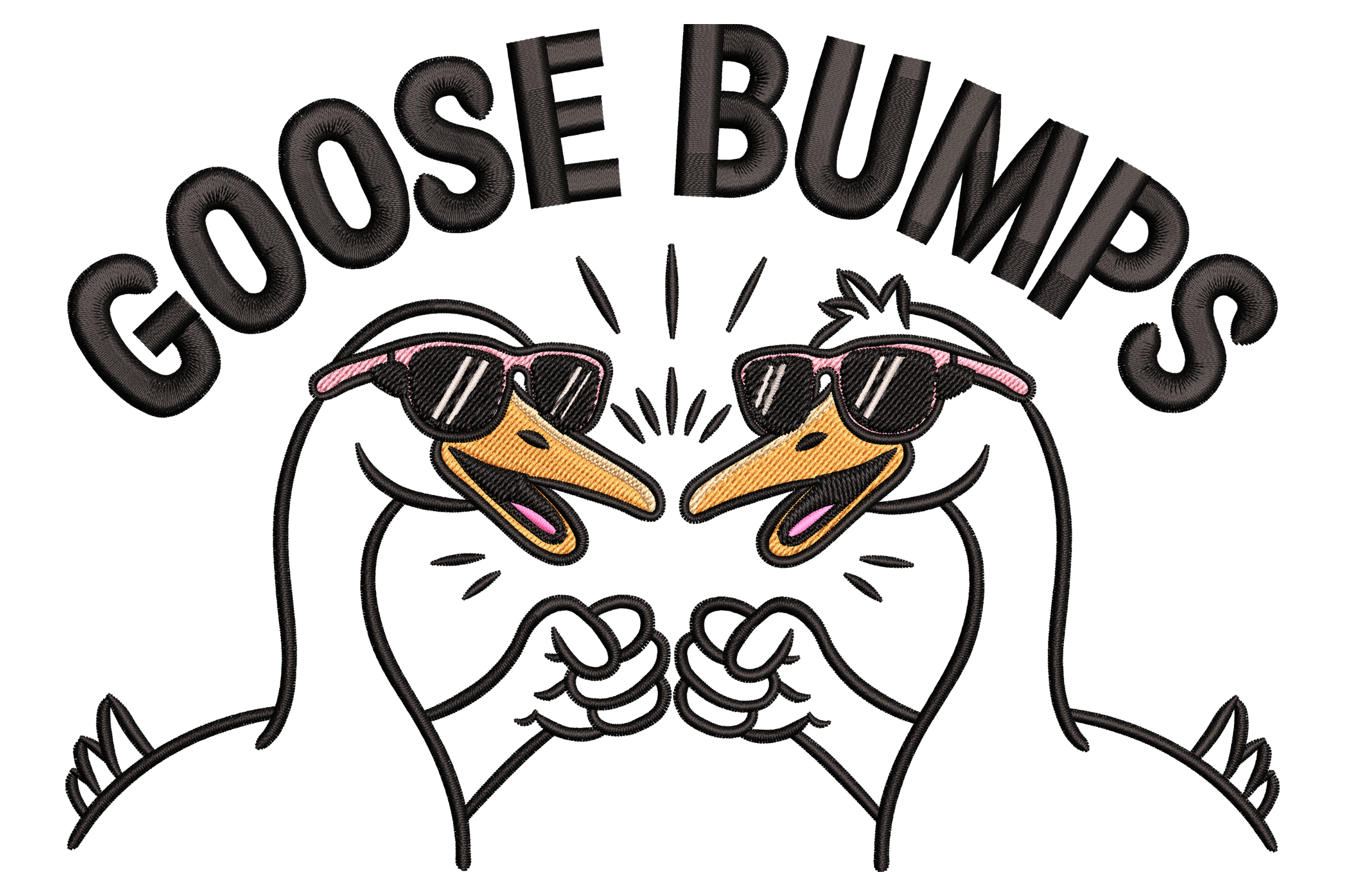 Free Funny Goose Bumps Embroidery Design - Embroidery Lover