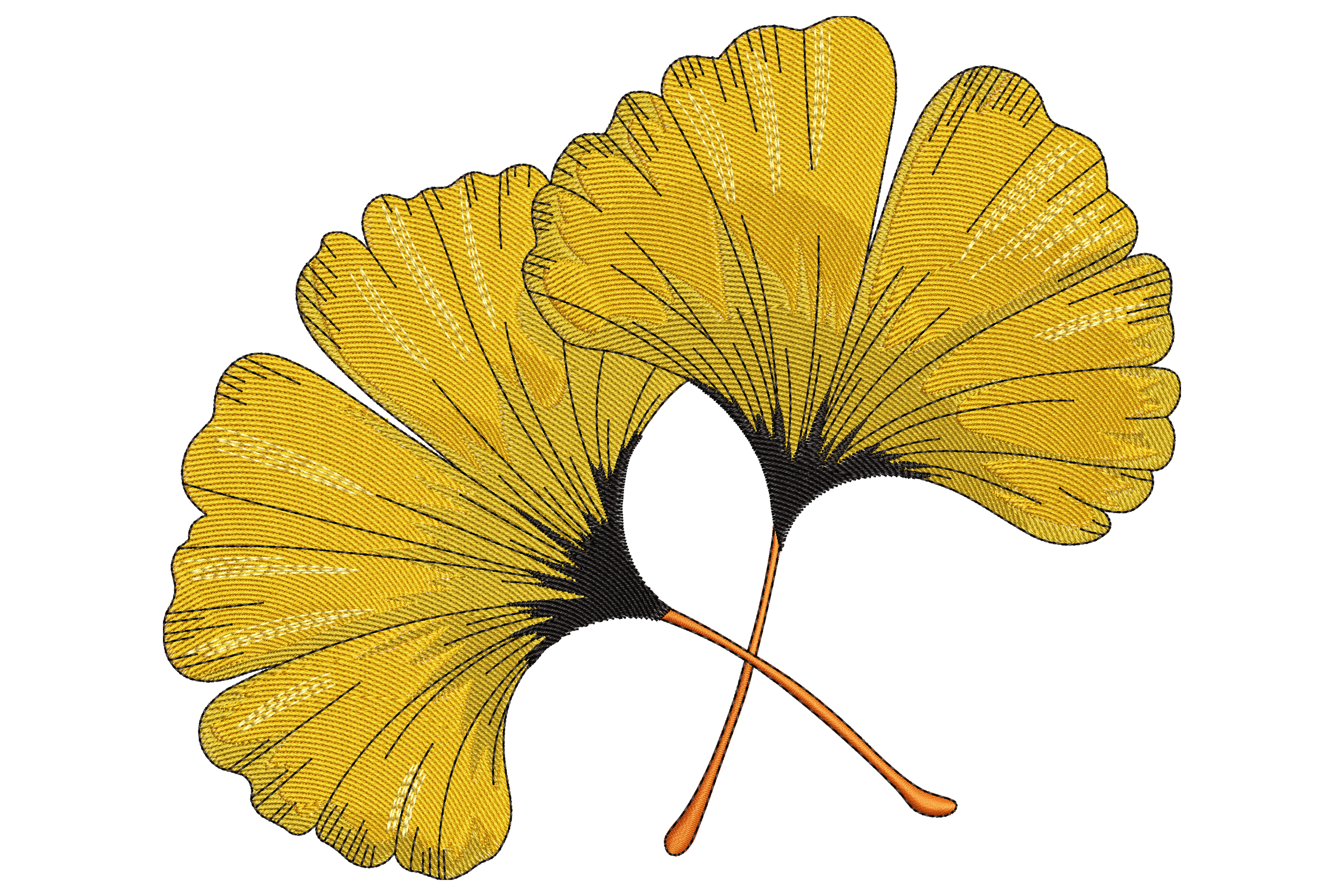 Free Ginkgo Leaves Embroidery Design - Embroidery Lover