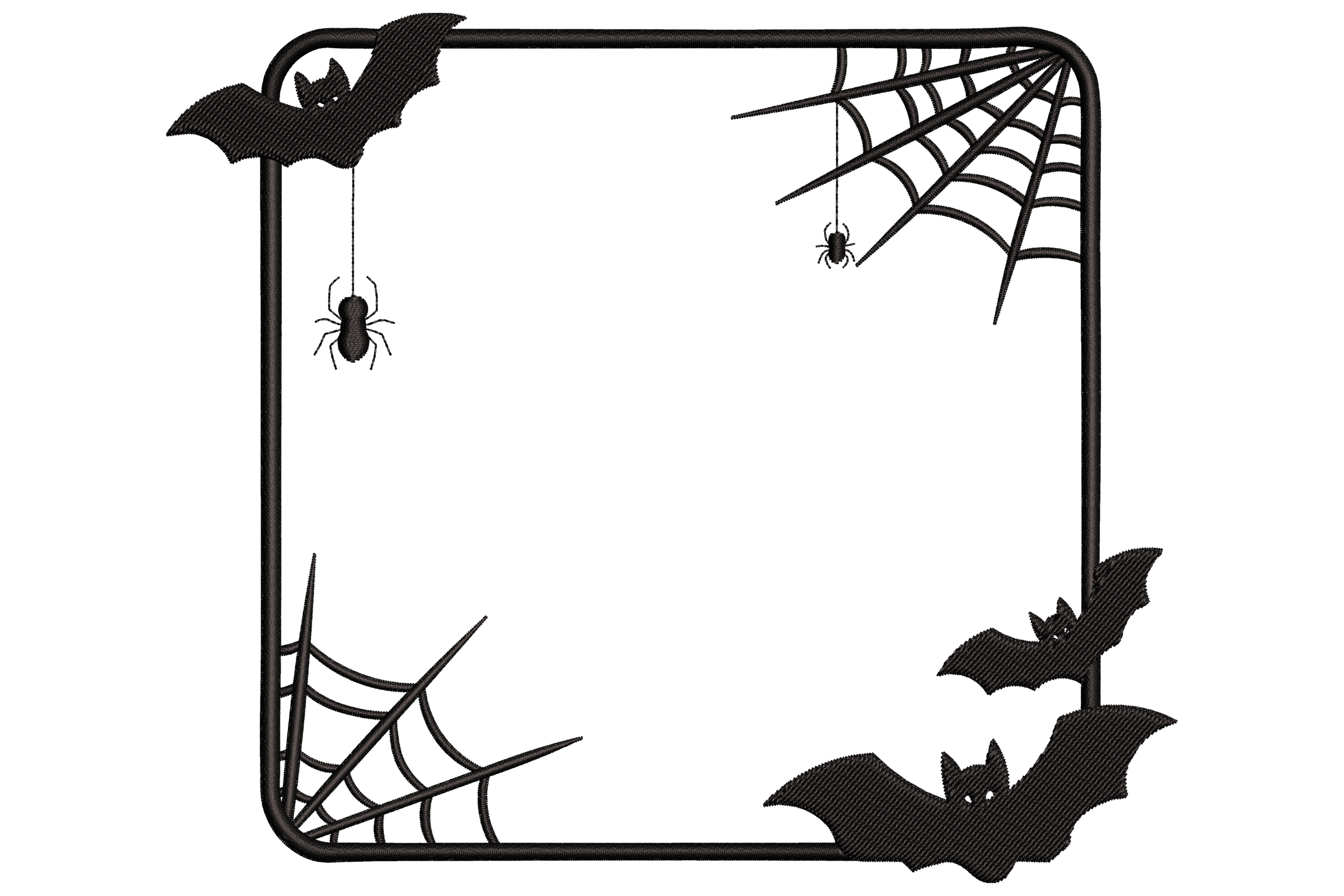 Free Halloween Spider Web Frame Embroidery Design