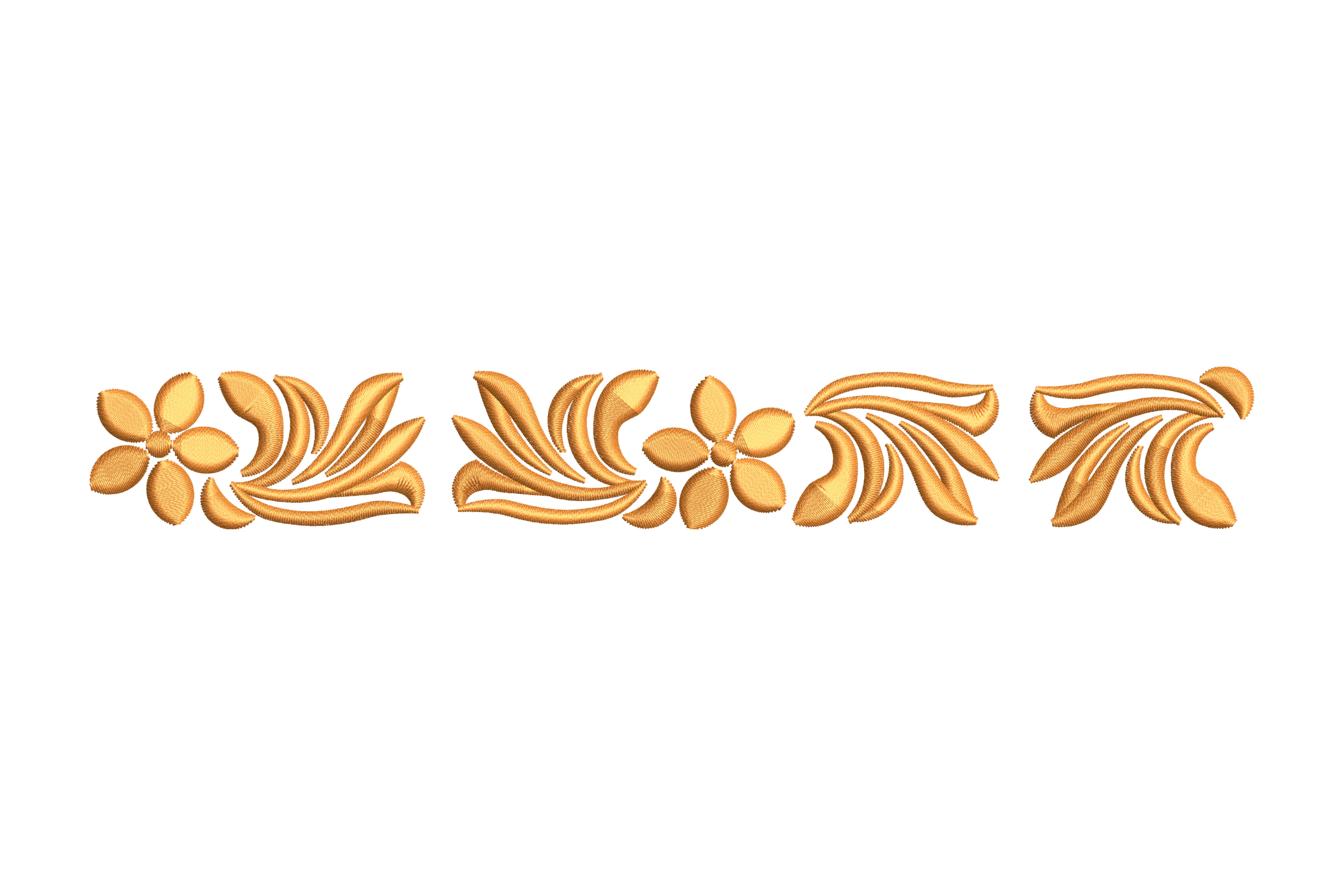 Elegant Floral Border Embroidery Design - Embroidery Lover