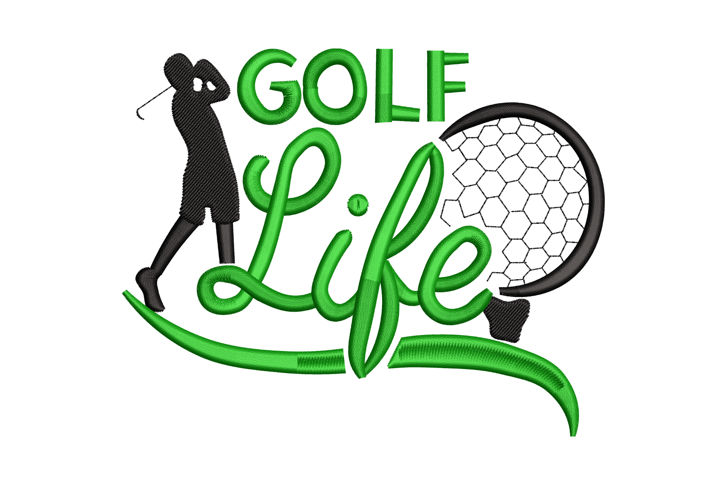 Golf Life Embroidery Design Download