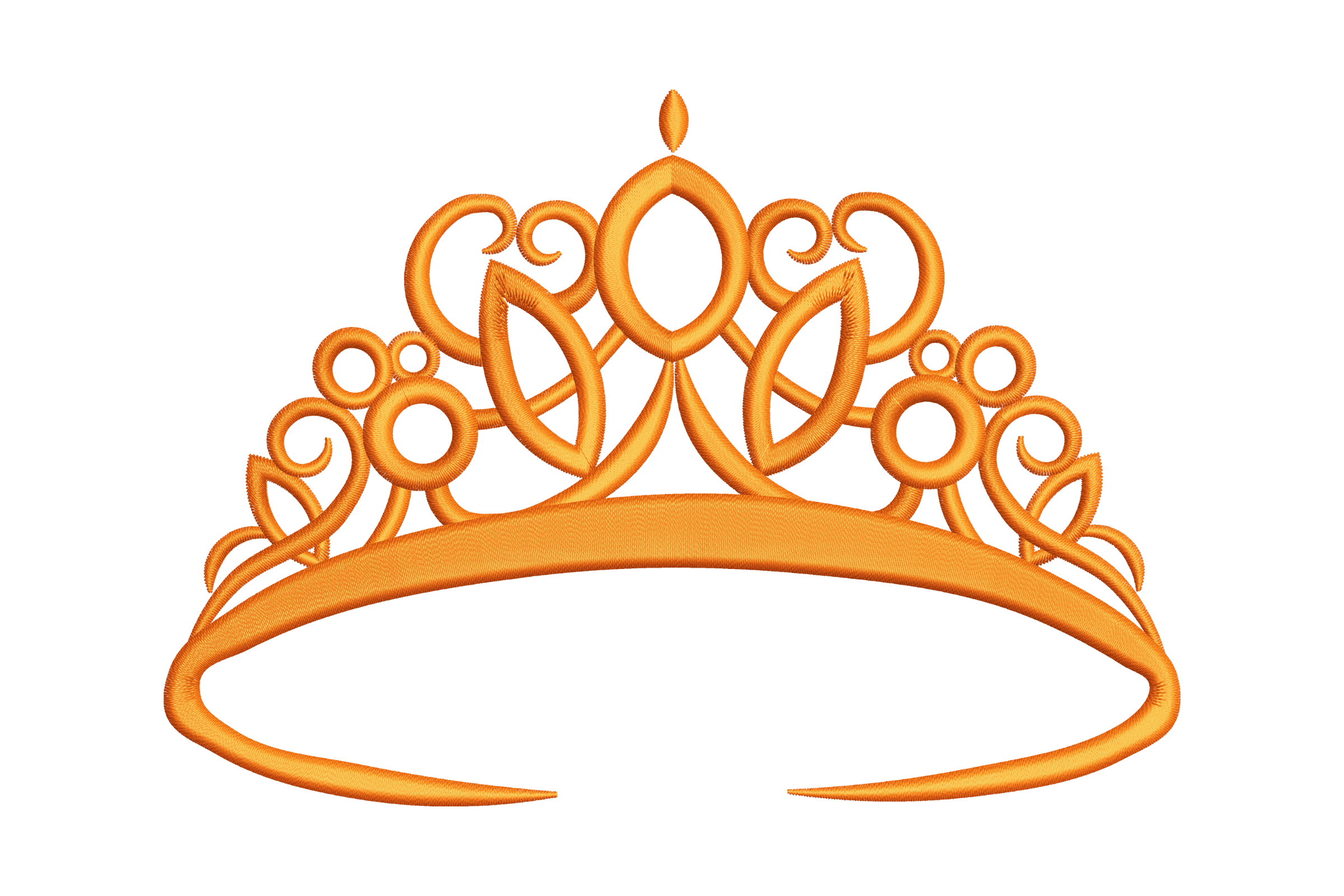 Ornate Crown Tiara Embroidery Design