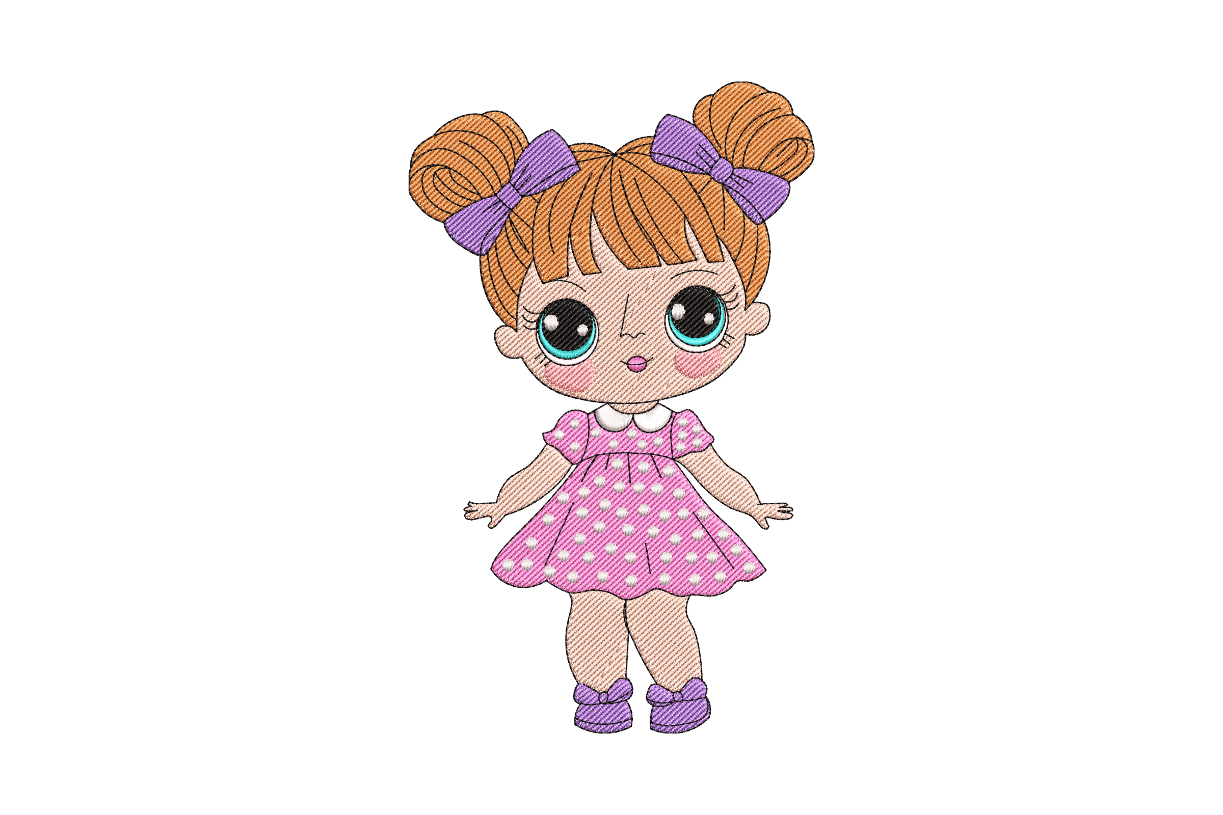 Cute Doll Embroidery Design