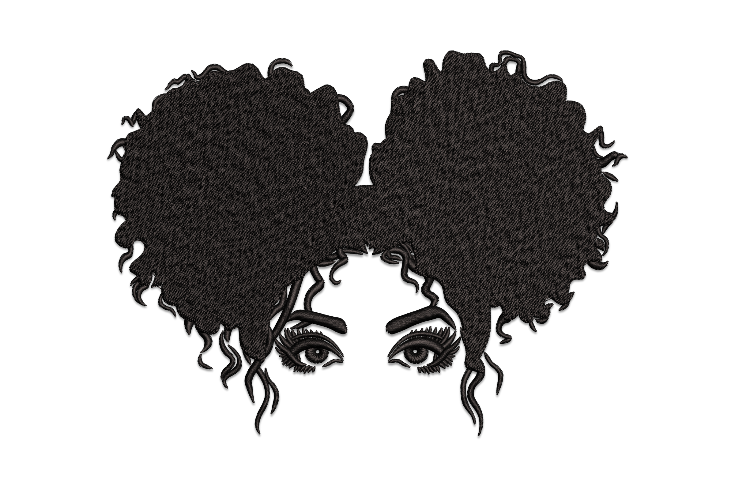 Free Puff Hairstyle Embroidery Design - Embroidery Lover