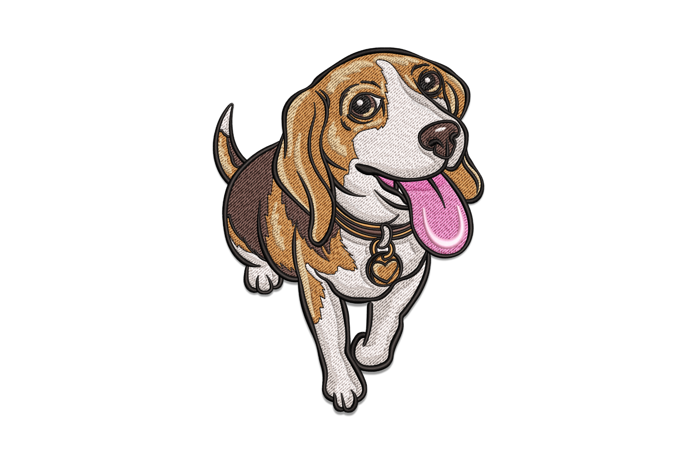 Adorable Beagle Dog Embroidery Design