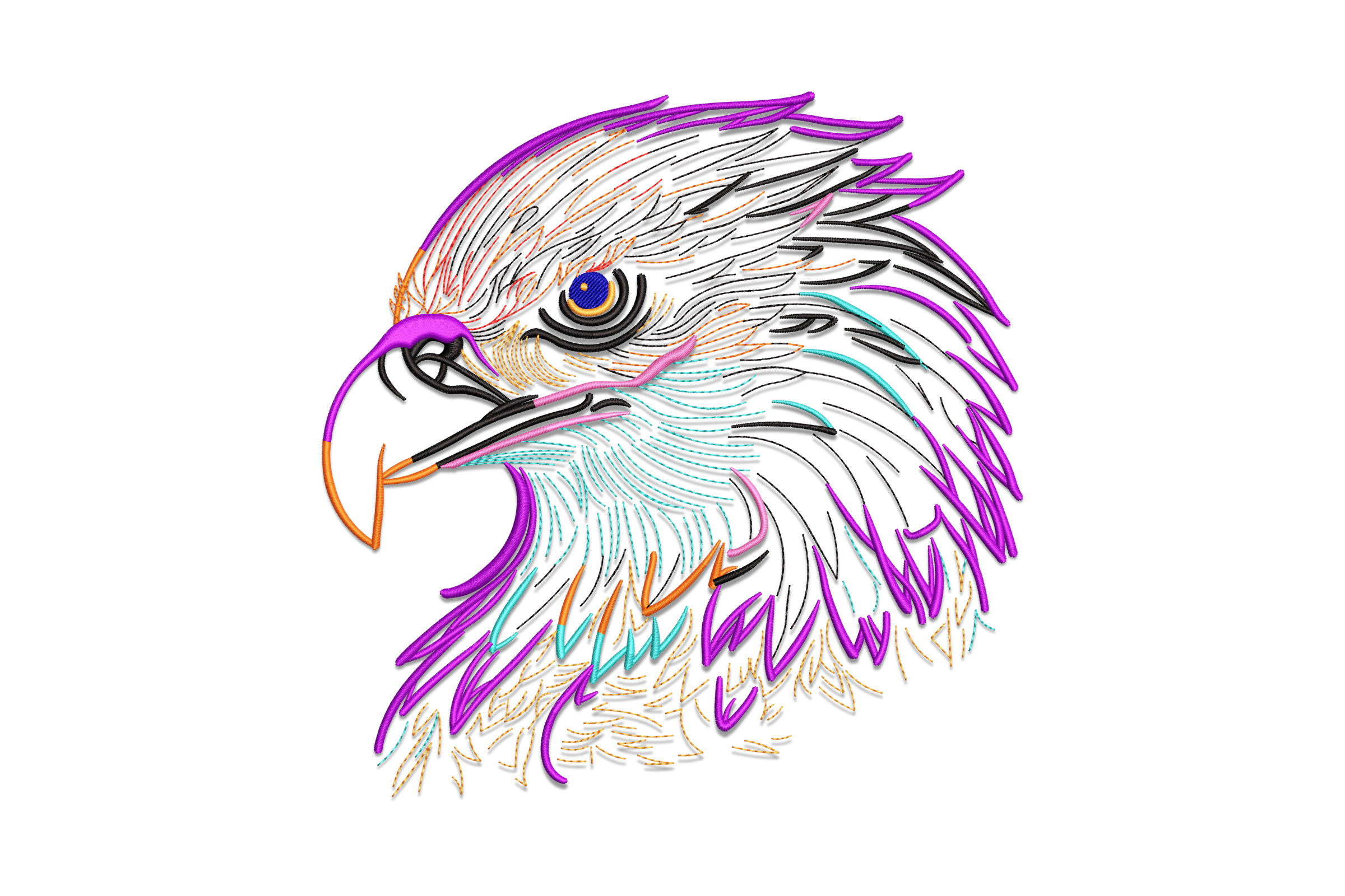 Abstract Eagle Head Embroidery Design Free Download