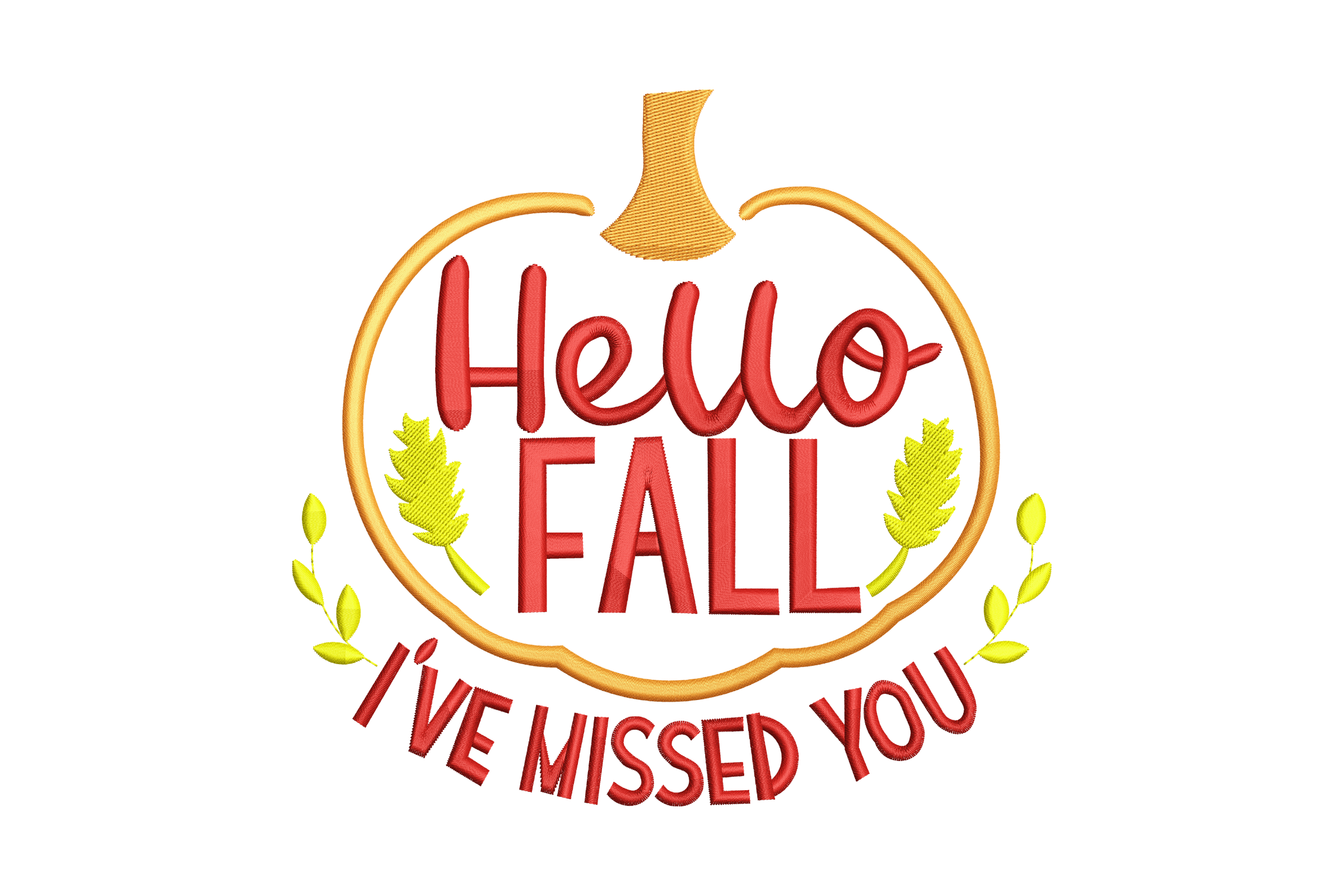 Free Hello Fall Machine Embroidery Design