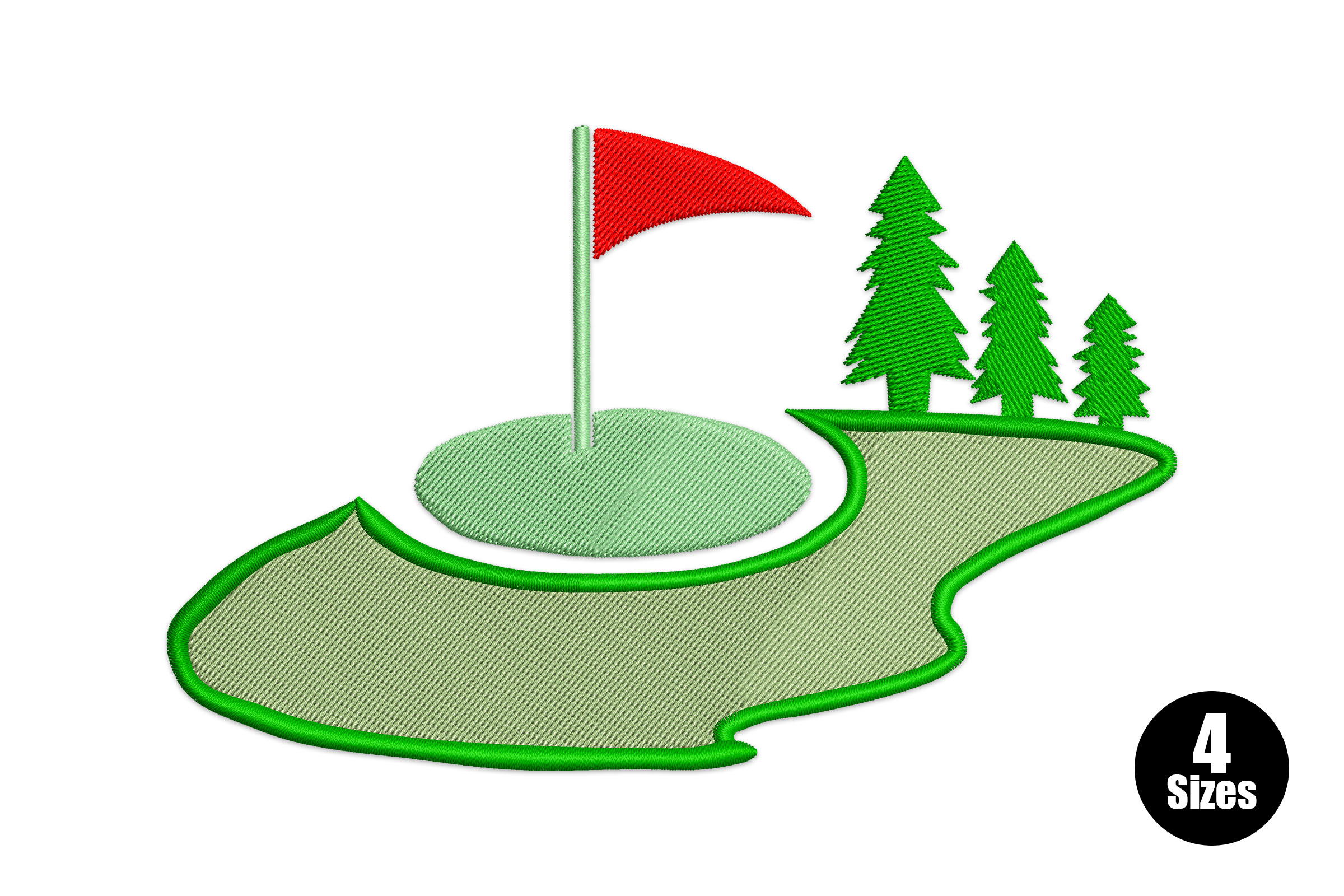 Golf Course Embroidery Design