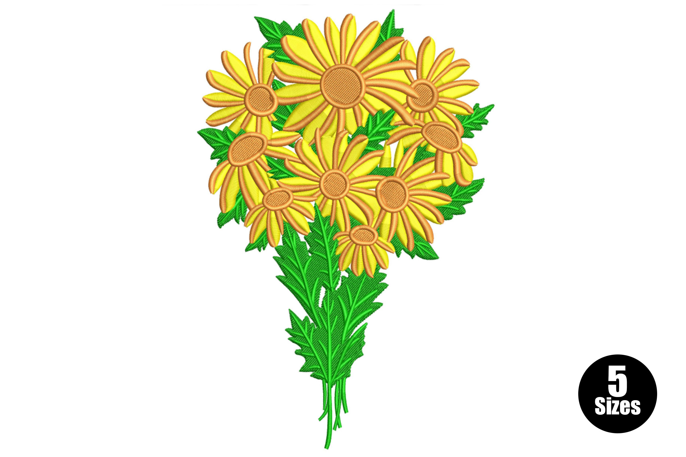 Free Sunflower Machine Embroidery Design