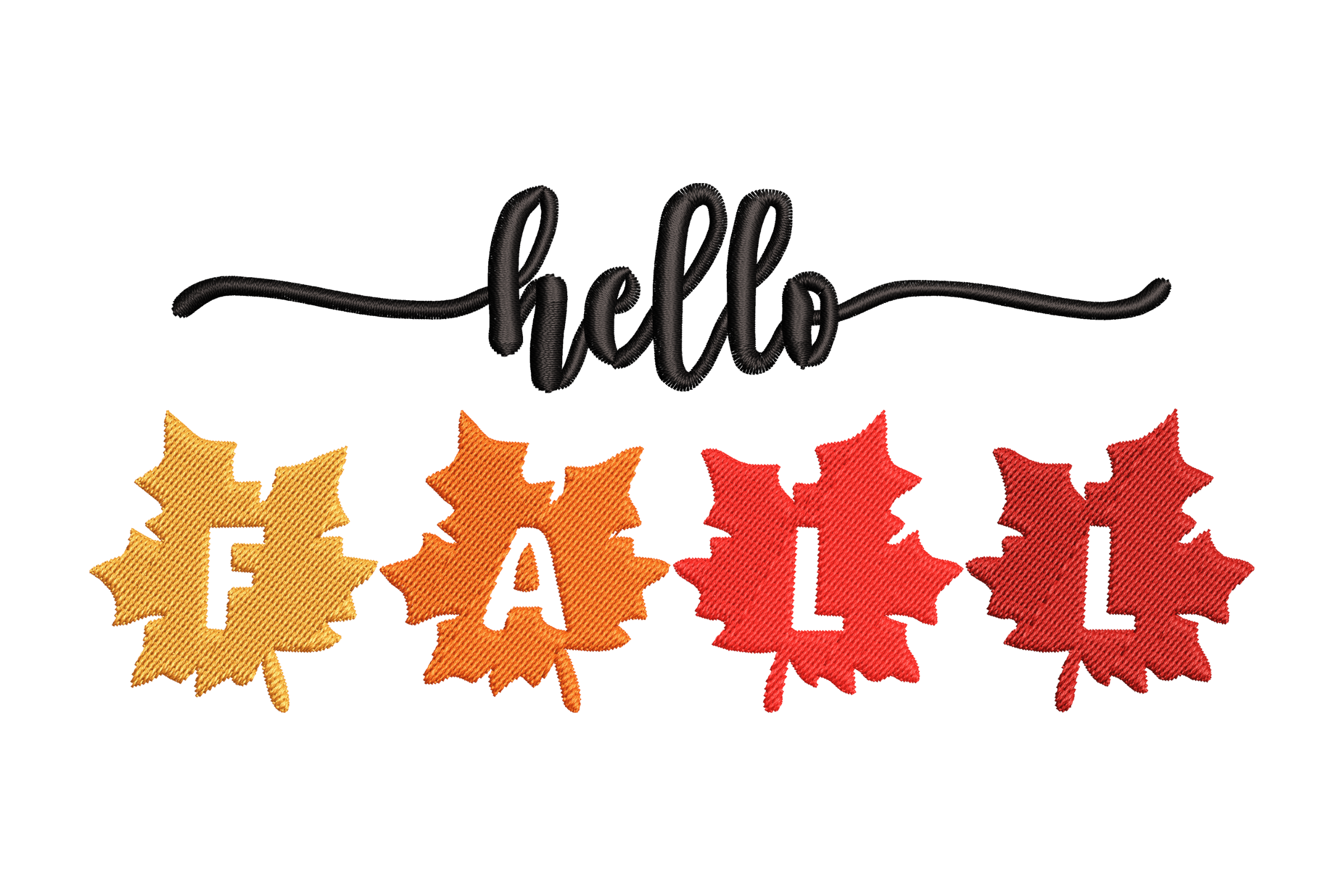 Hello Fall Embroidery Design