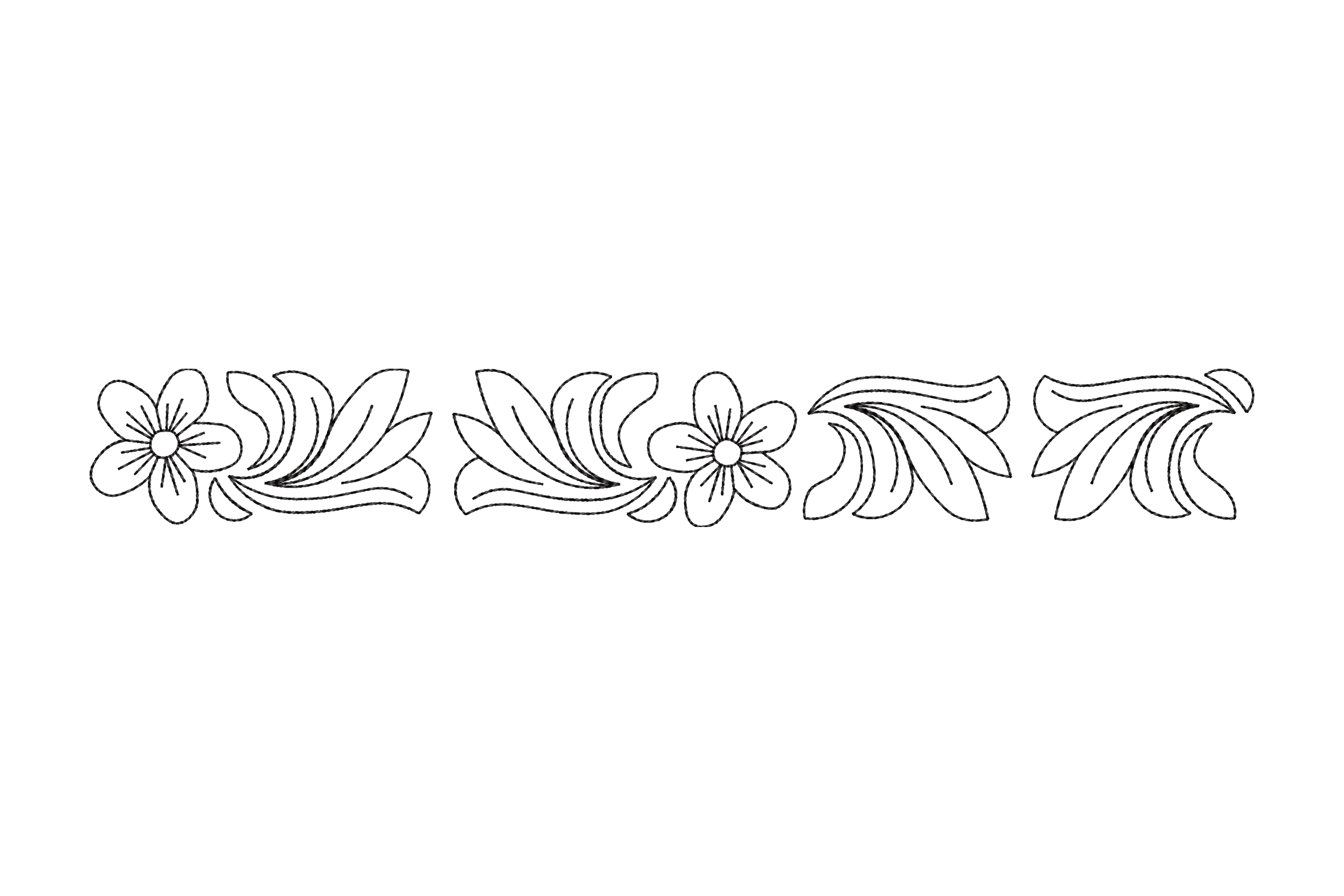 Free Floral Border Machine Embroidery Design