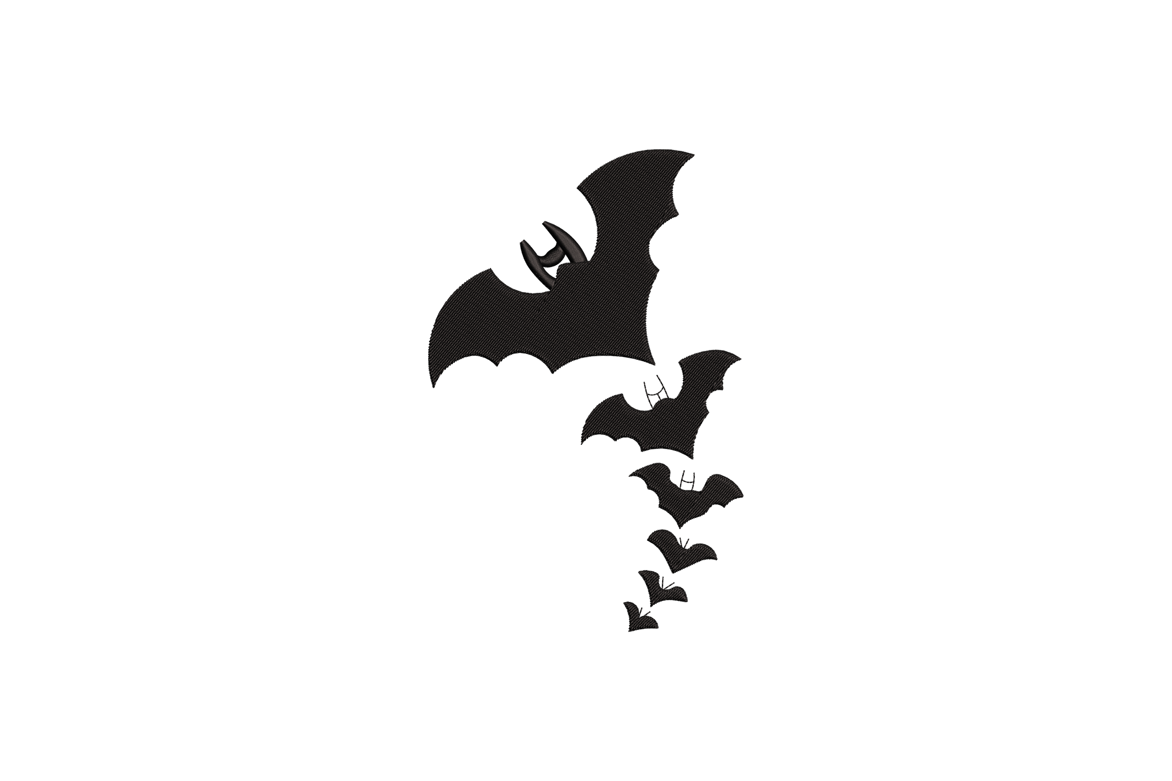 Free Flying Bat Machine Embroidery Design - Embroidery Lover