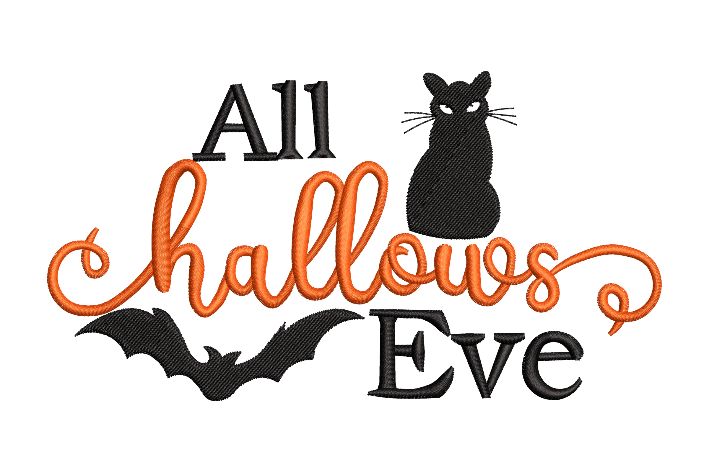 Free All Hallows Eve Embroidery Design - Embroidery Lover