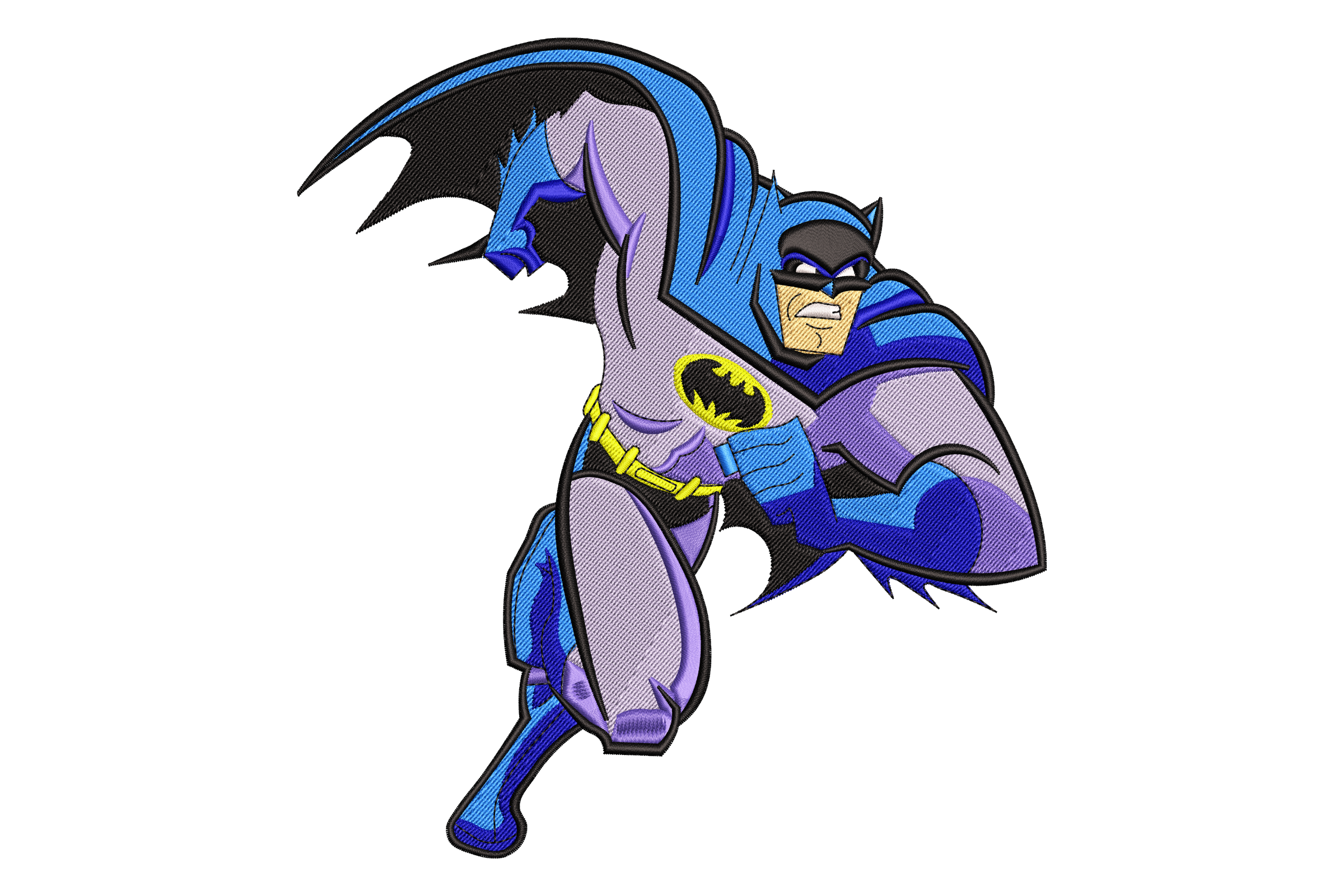 Free Batman Running Embroidery Design - Embroidery Lover