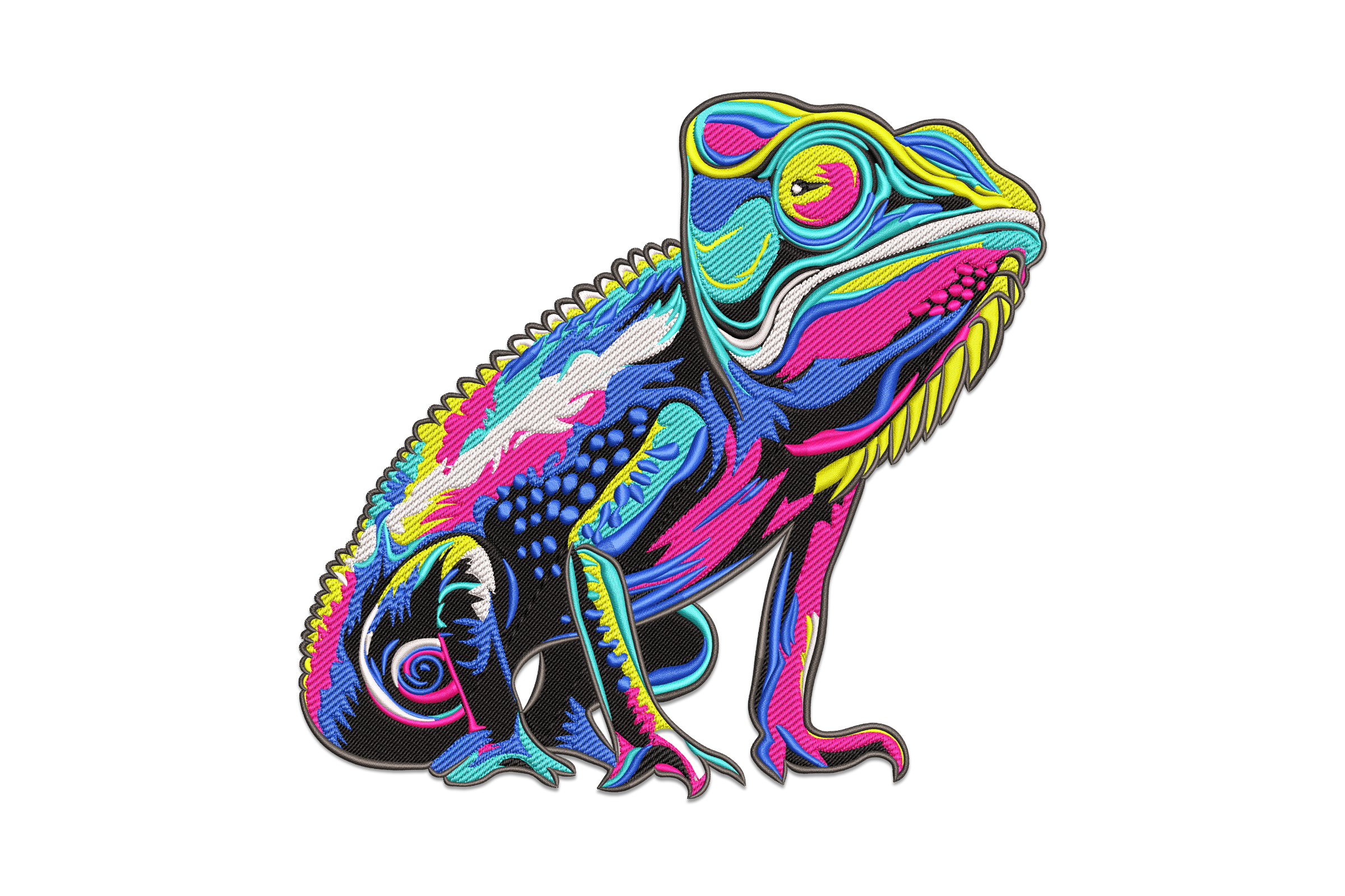 Chameleon Machine Embroidery Design