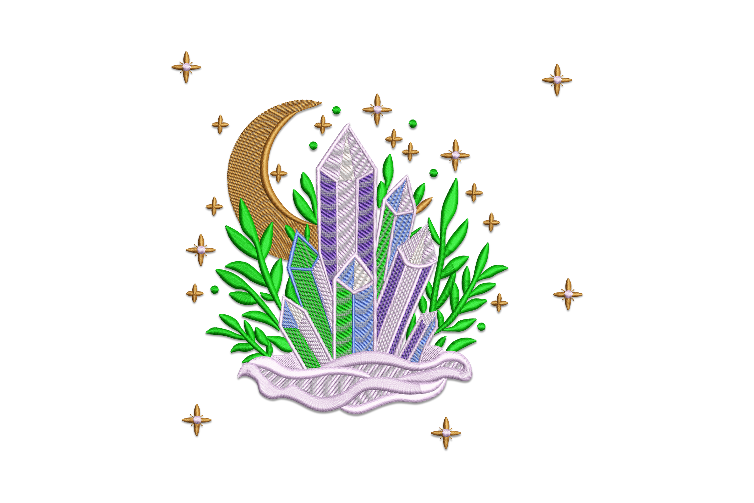 Crystal Moon Machine Embroidery Design