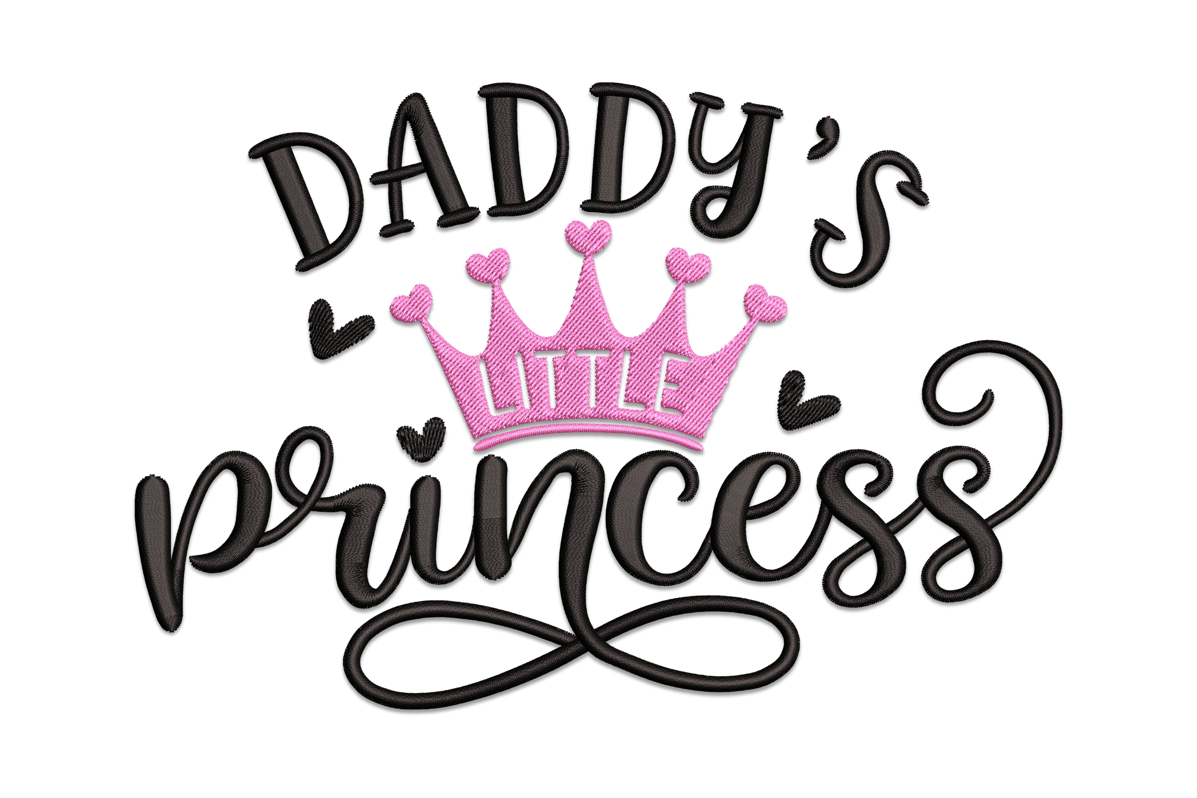 Daddy's Little Princess Embroidery Design