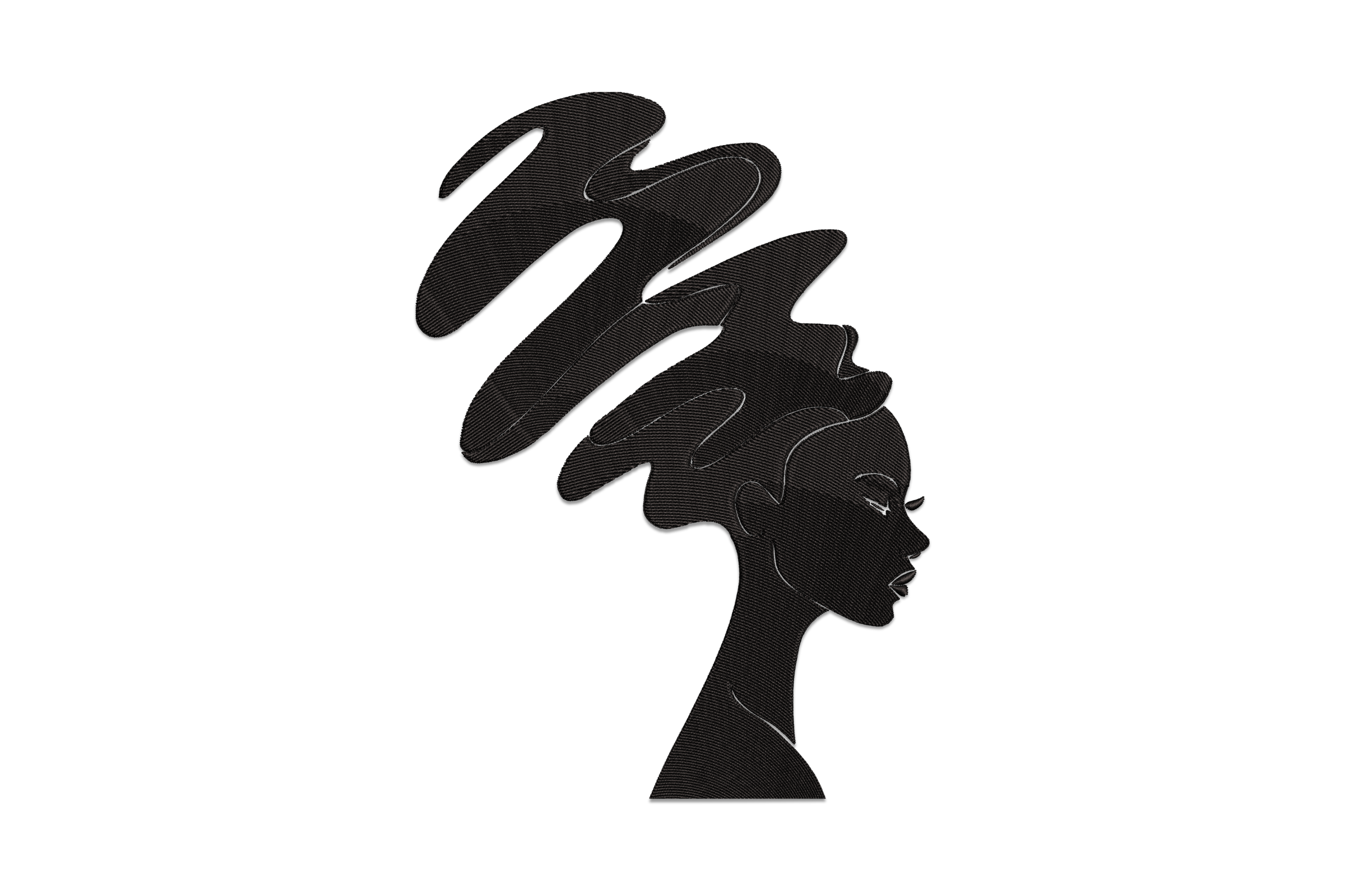 Free Elegant Silhouette Lady Embroidery Design
