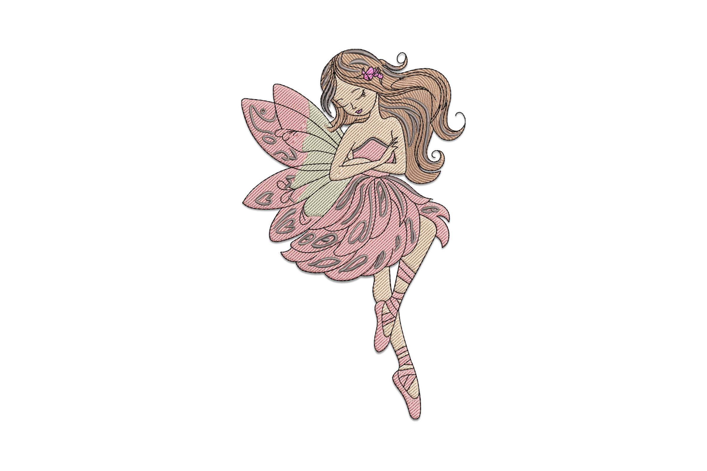 Elegant Fairy Machine Embroidery Design