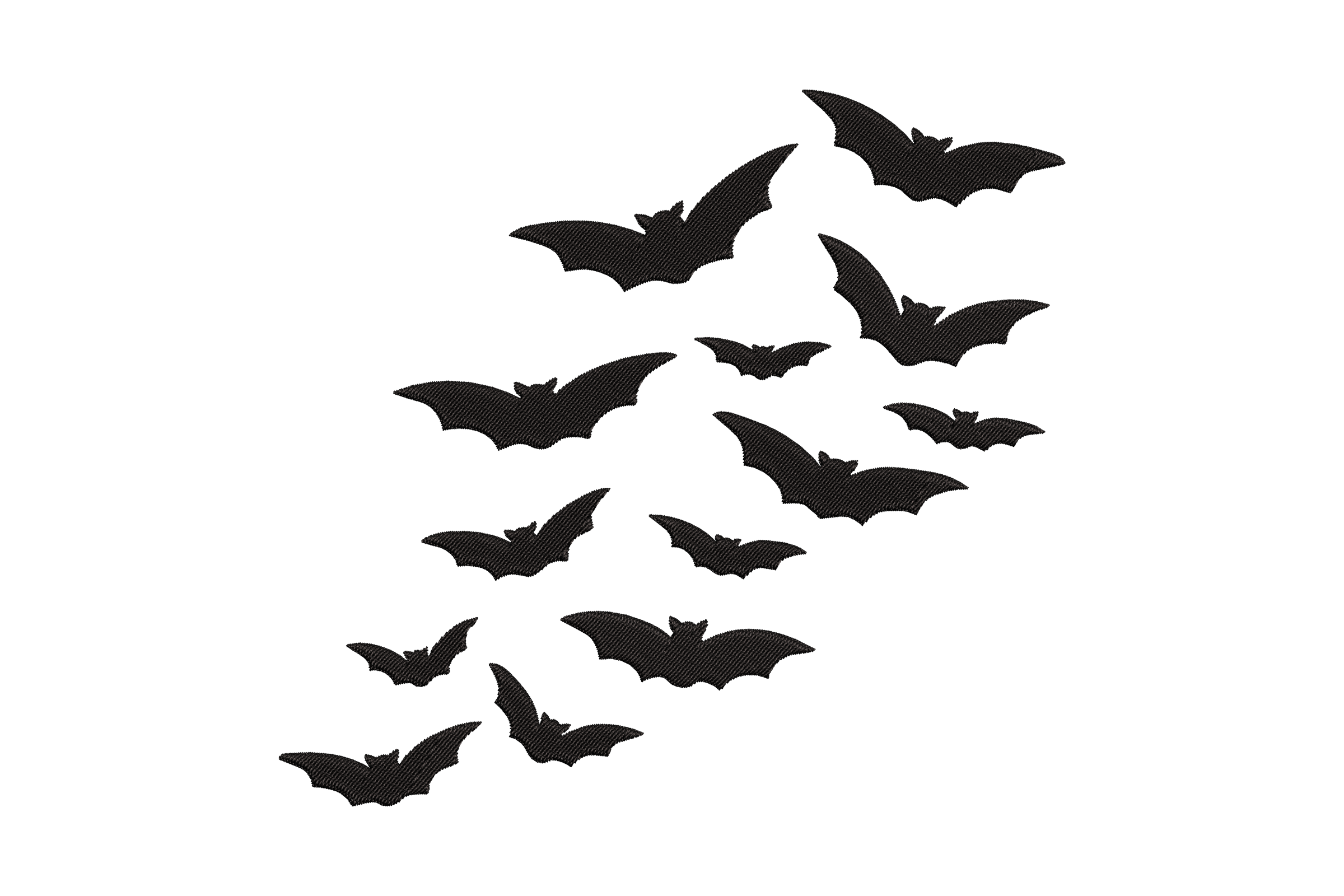Free Flying Bats Embroidery Design - Embroidery Lover