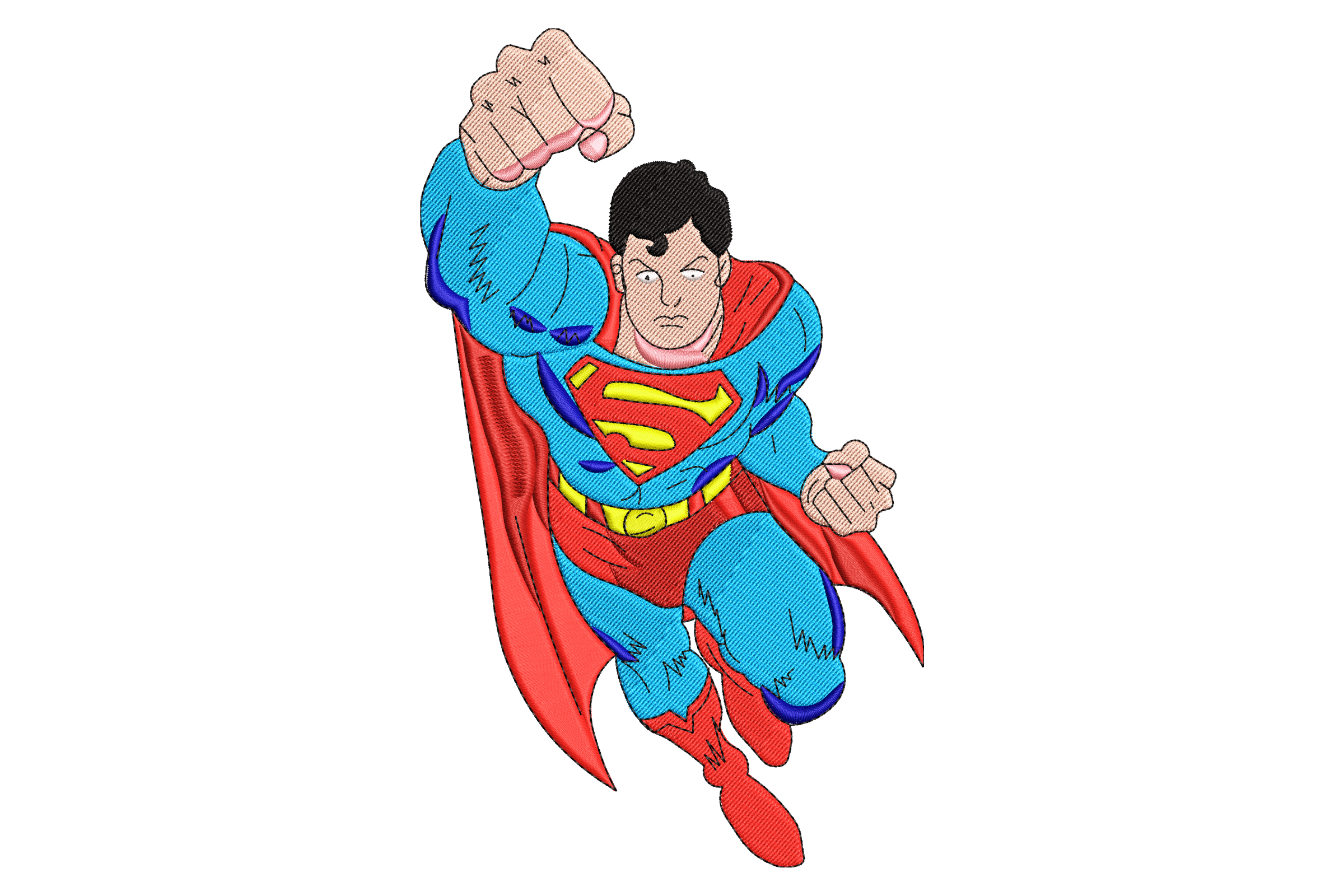 Free Superman Punch Embroidery Design