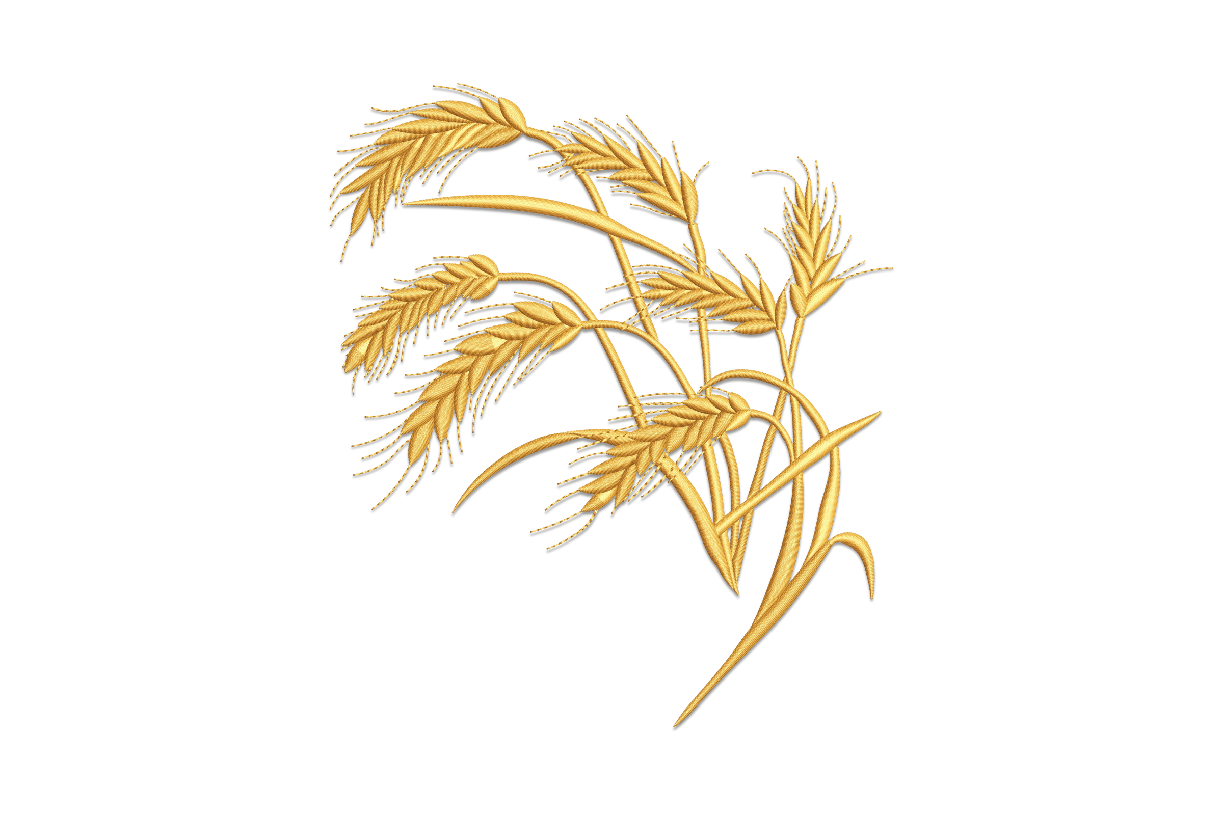 Premium Wheat Embroidery Design