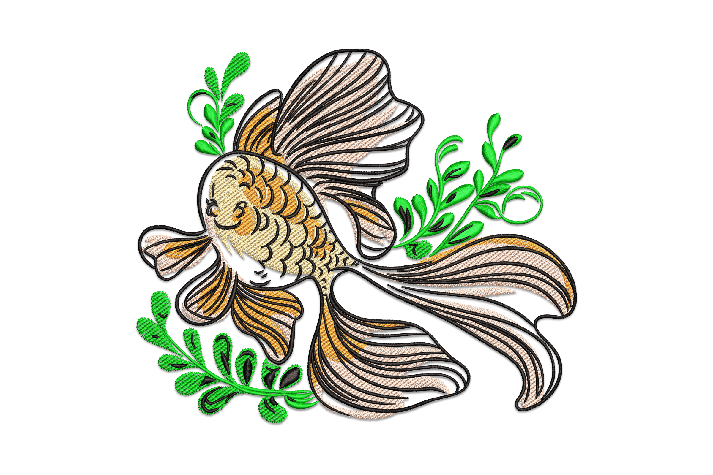 Free Goldfish Embroidery Design - Embroidery Lover