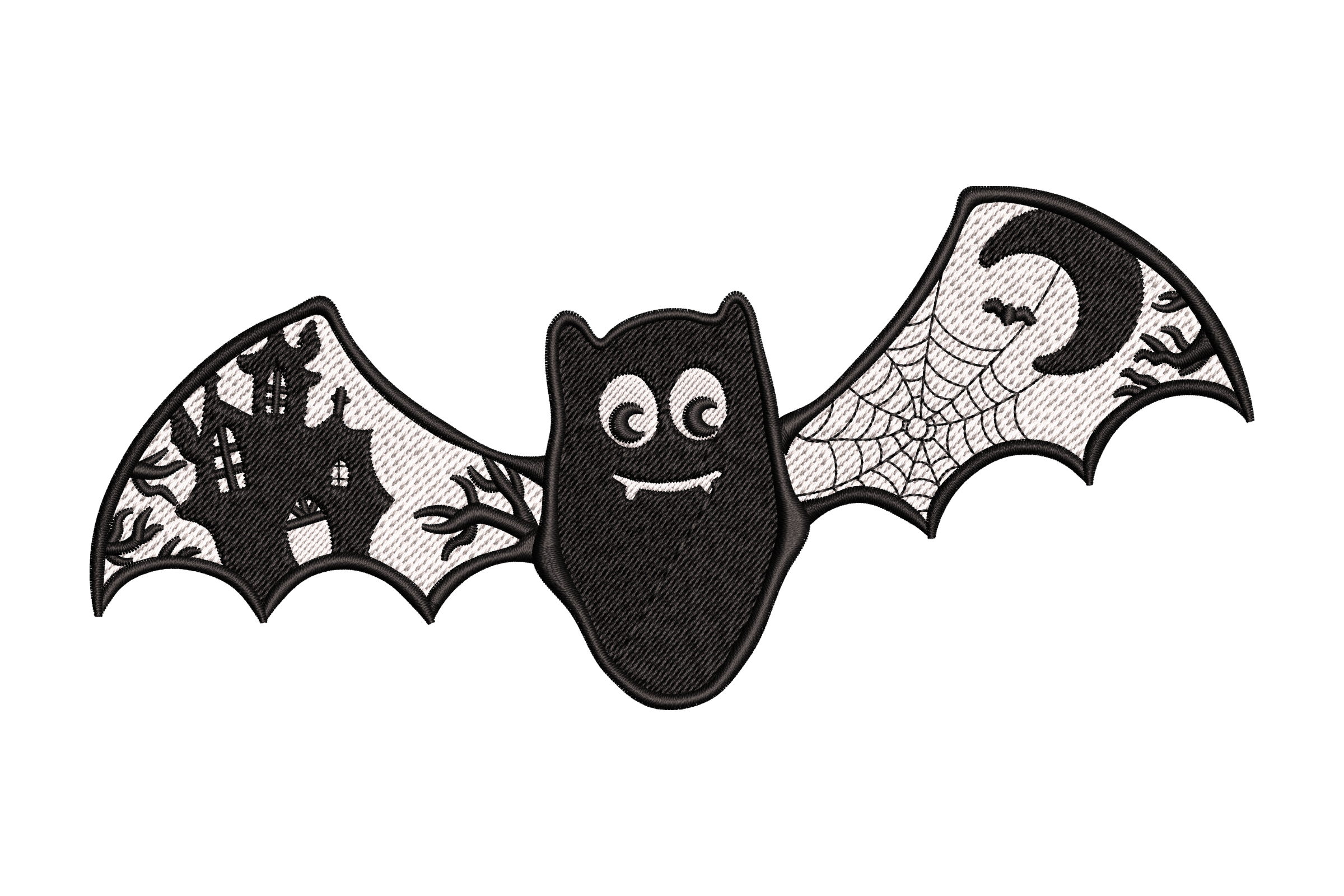 Free Halloween Bat Wings Embroidery Design
