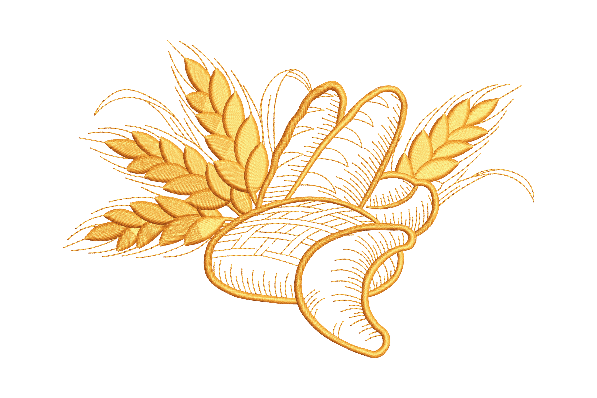 Harvest Wheat Machine Embroidery Design