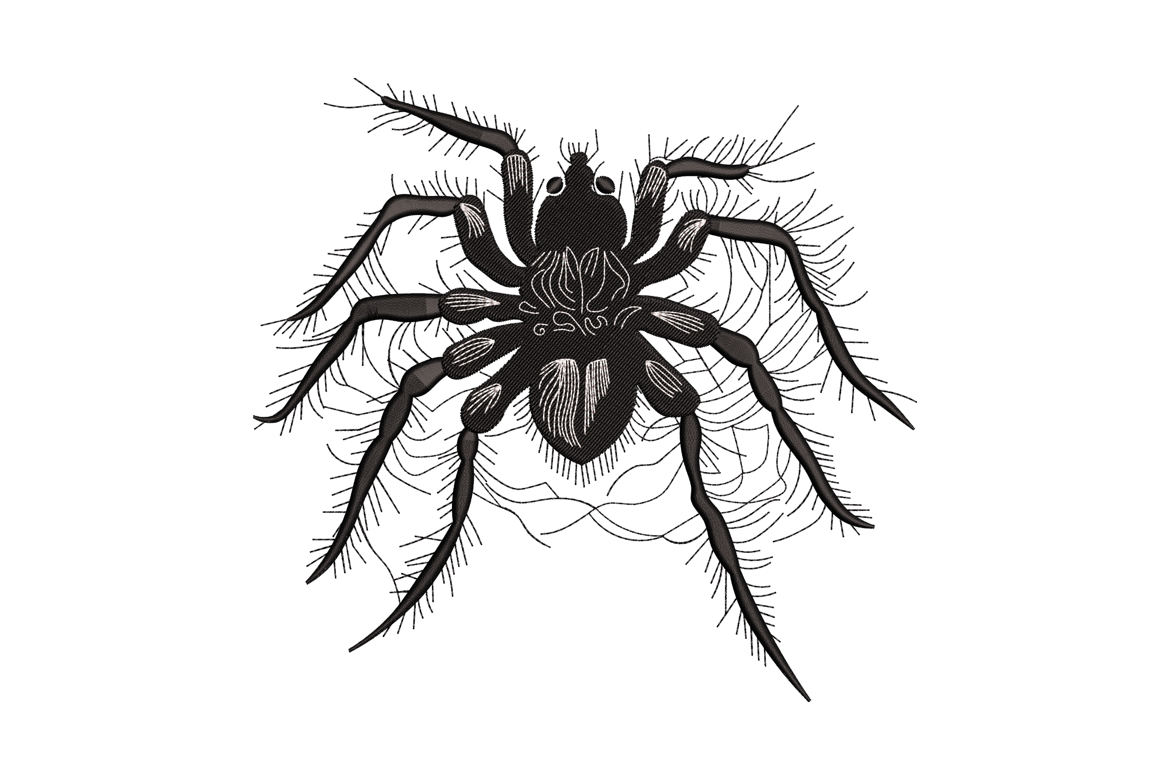 Intricate Spider Embroidery Design