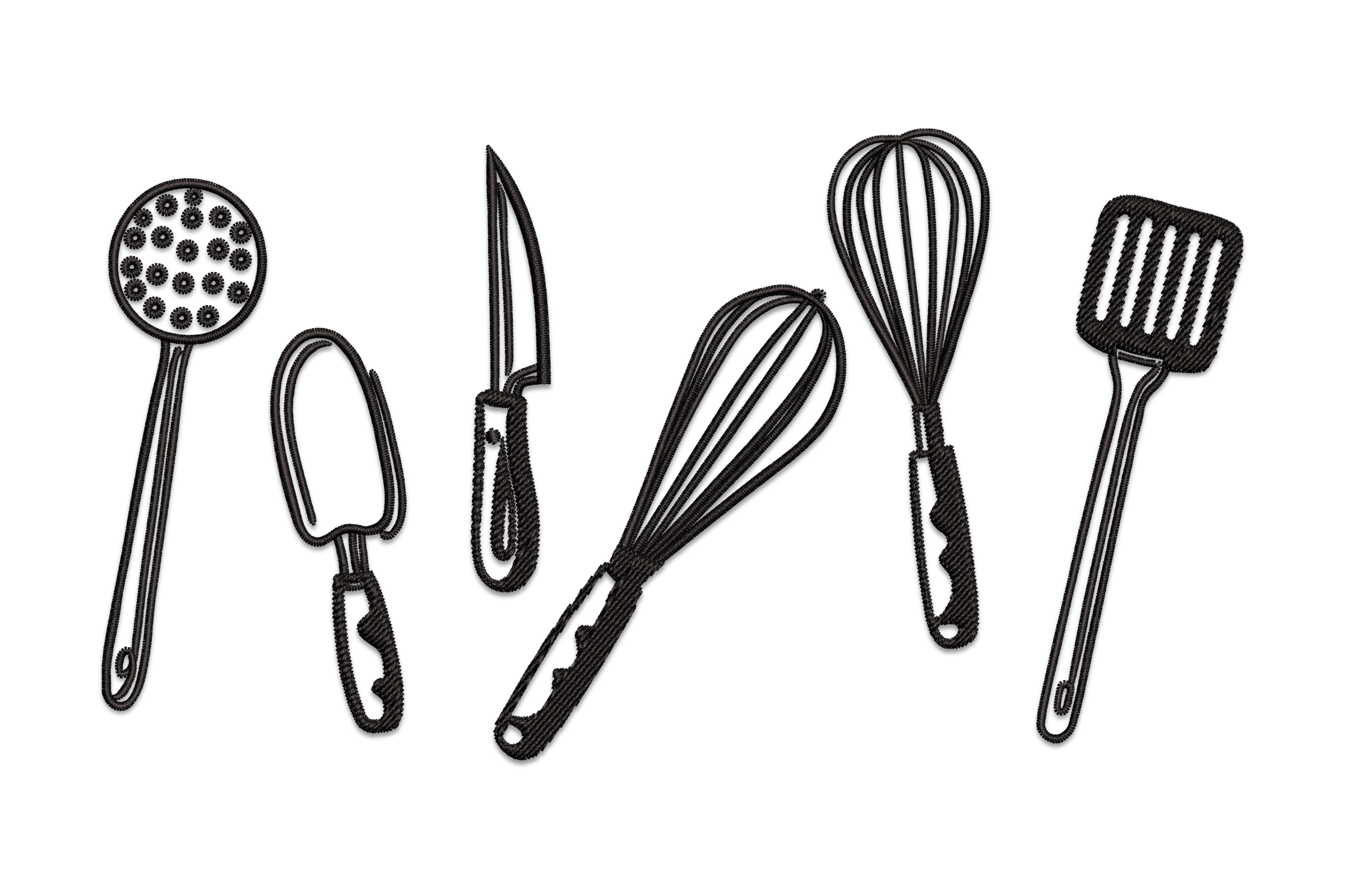 Free Kitchen Utensils Machine Embroidery Design