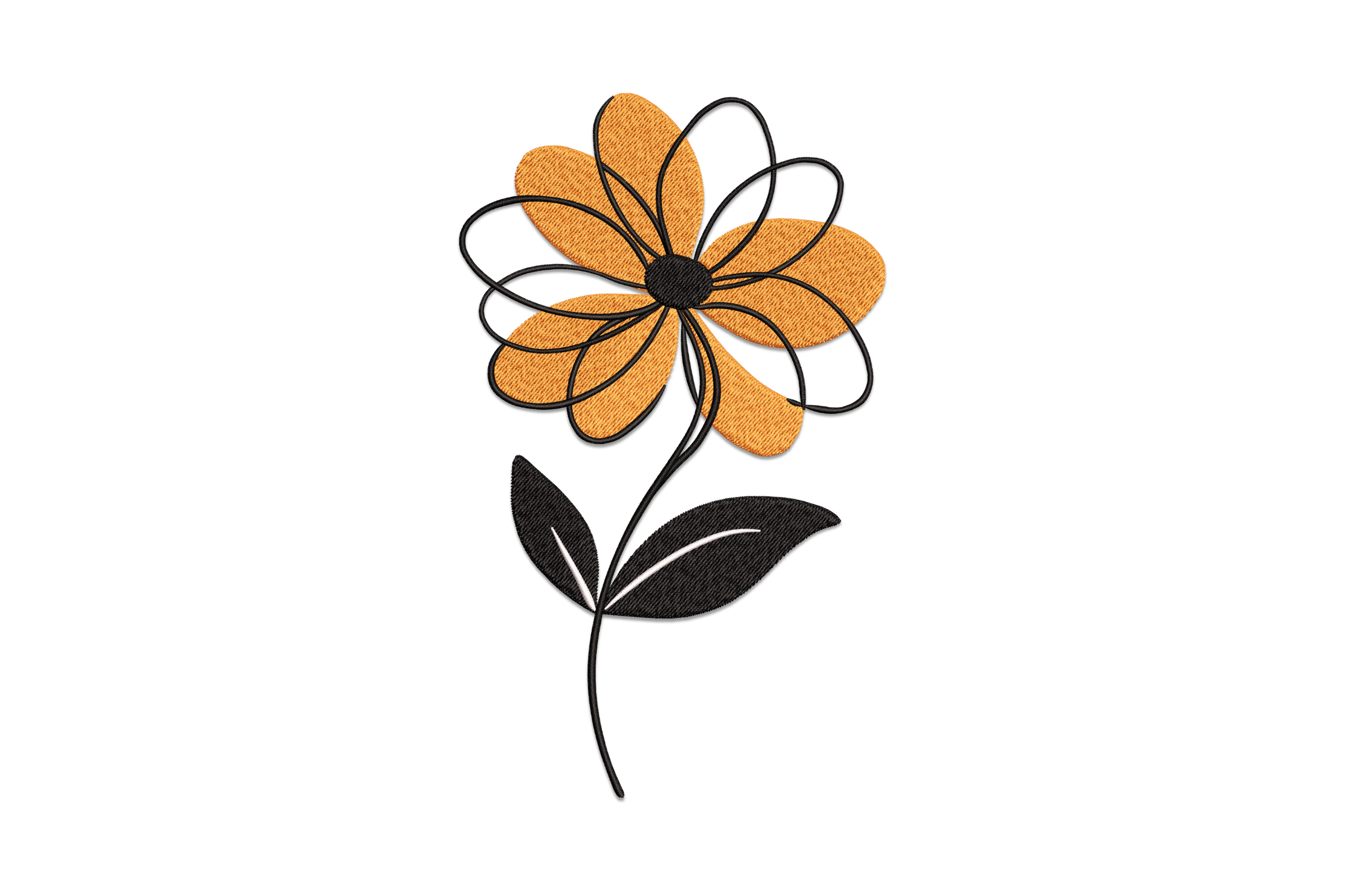 Modern Floral Embroidery Design