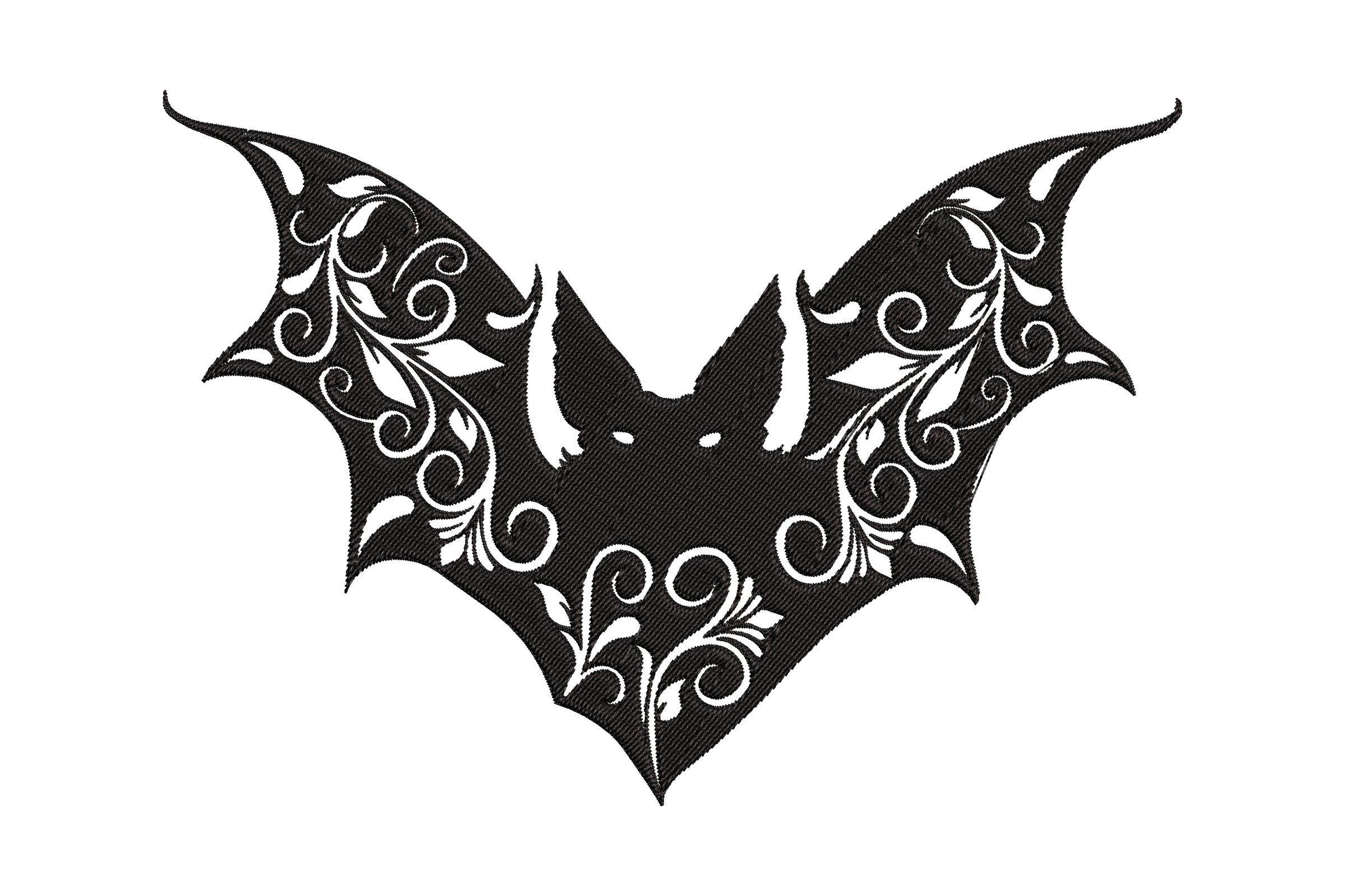 Ornate Bat Embroidery Design