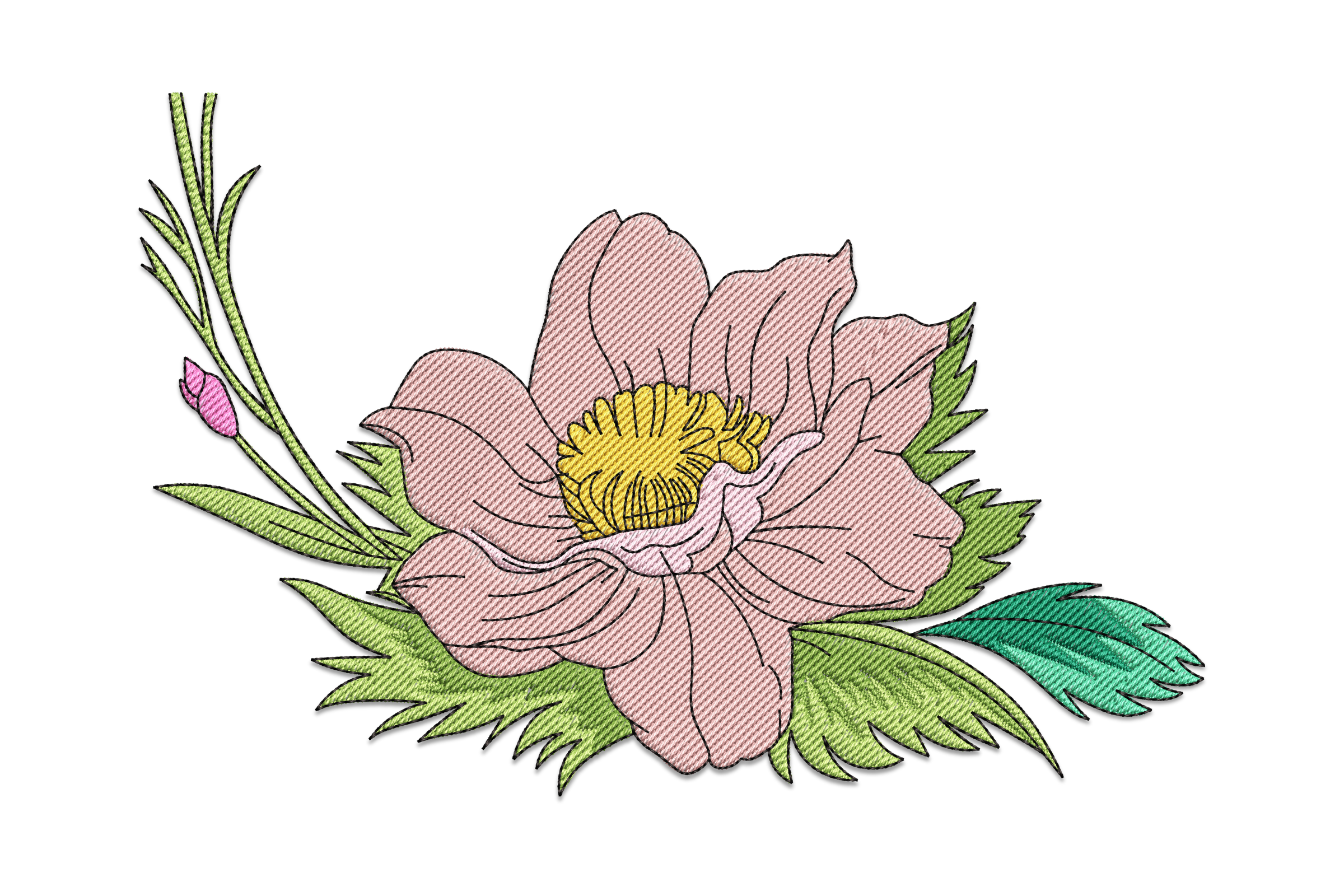 Premium Floral Embroidery Design