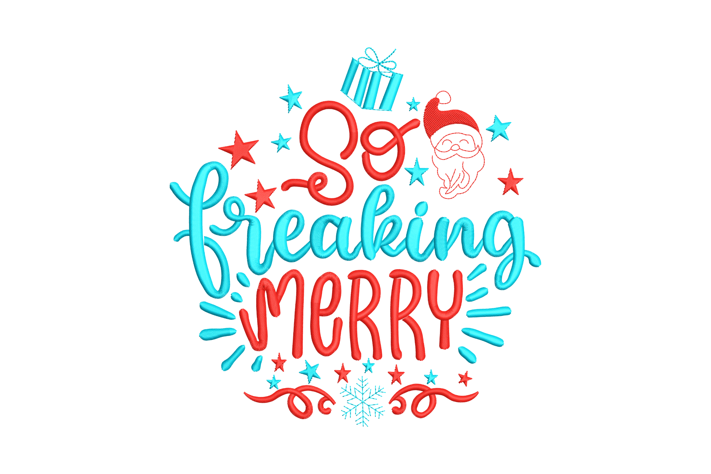 So Freaking Merry Embroidery Design