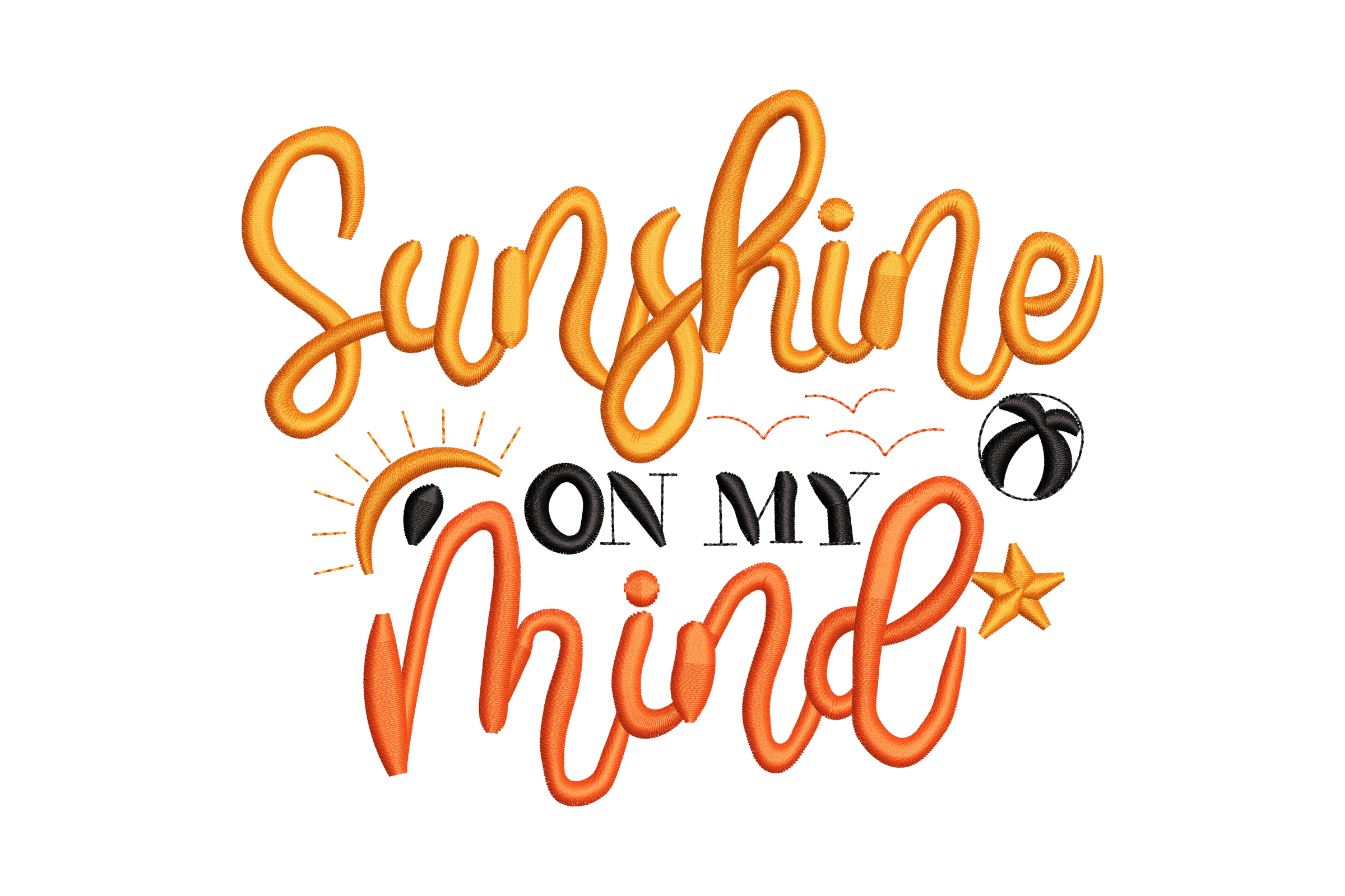 Sunshine on My Mind Embroidery Design
