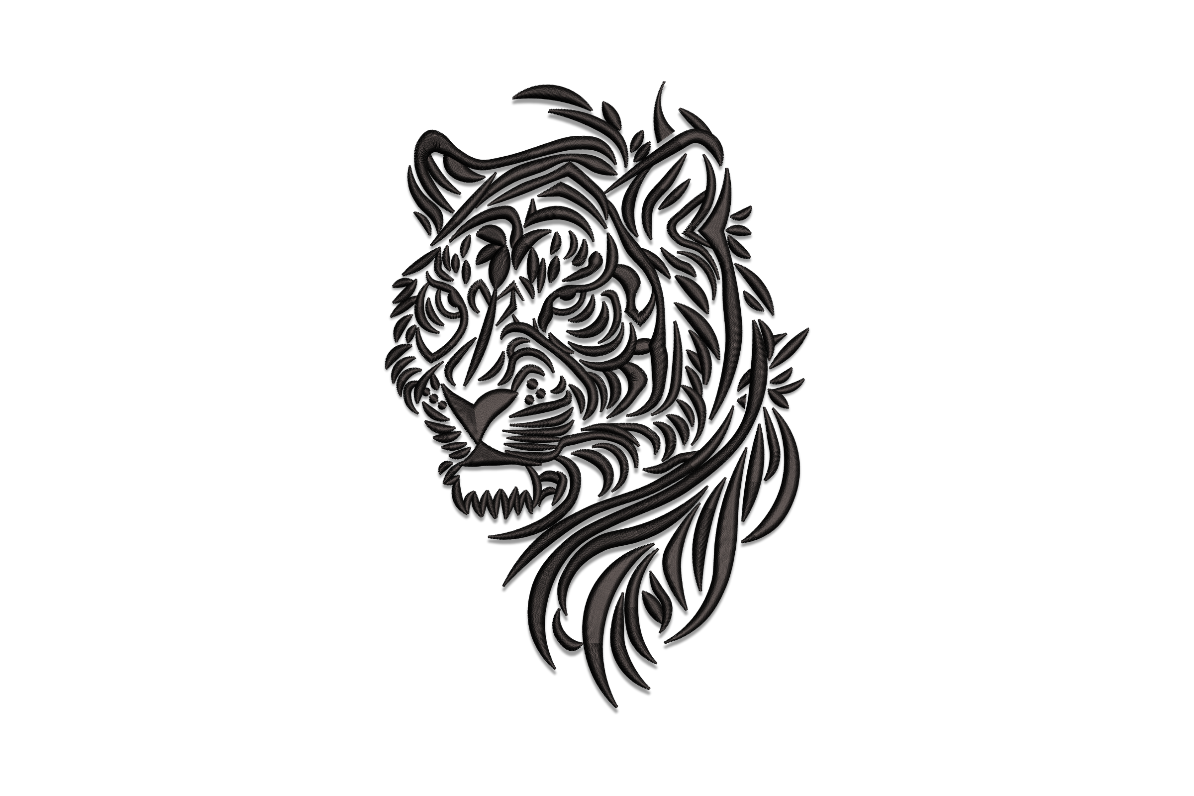 Free Tiger Silhouette Embroidery Design - Embroidery Lover