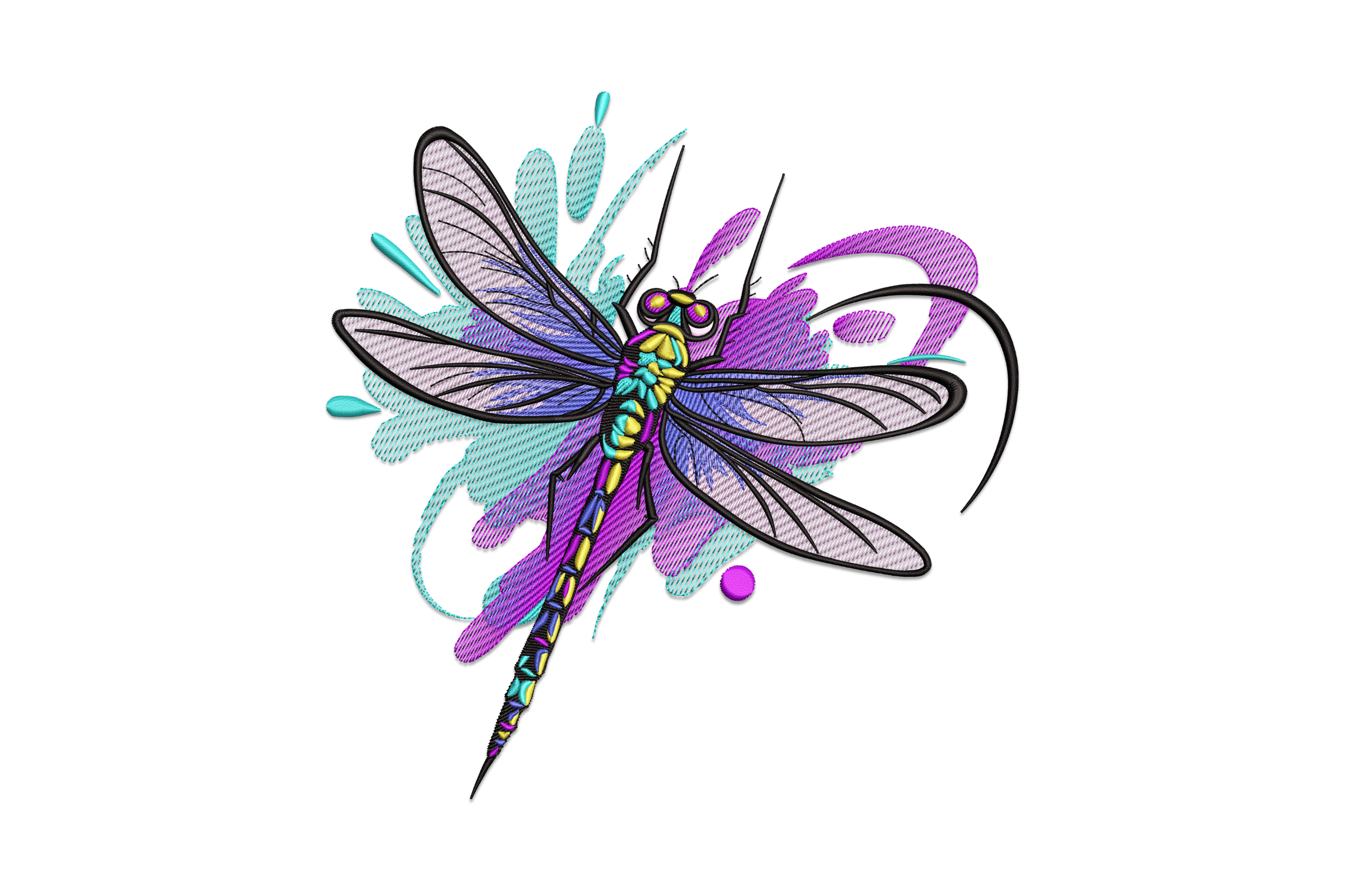 Premium Dragonfly Embroidery Design
